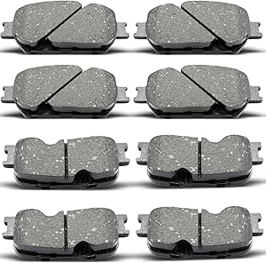 Amazon.com: evkingauto 8Pcs Front Rear Ceramic Disc Brake Pads Kits Fit For 2002 2004-2006 For ...