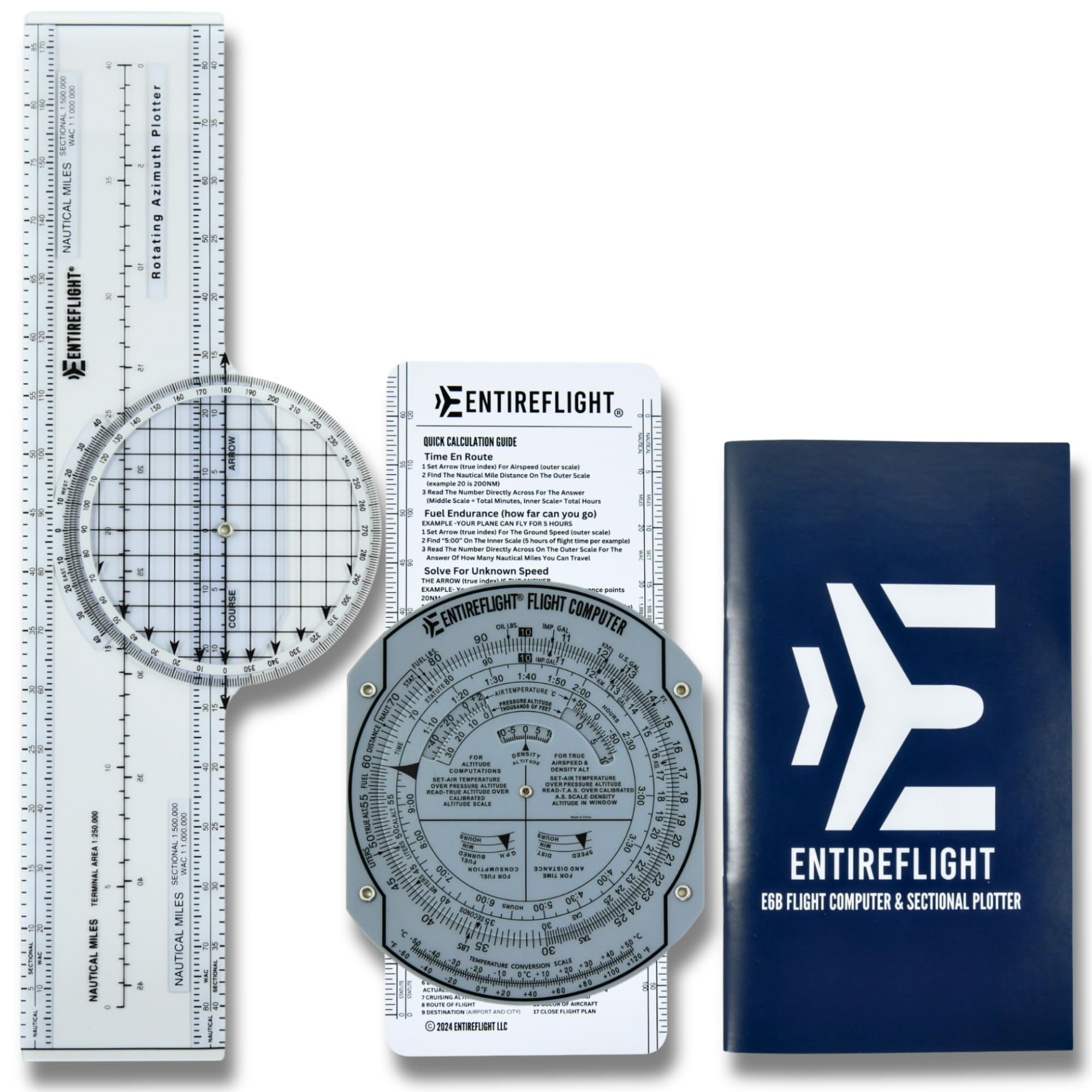 Amazon.com: EntireFlight - E6B Flight Computer, Aviation Plotter ...