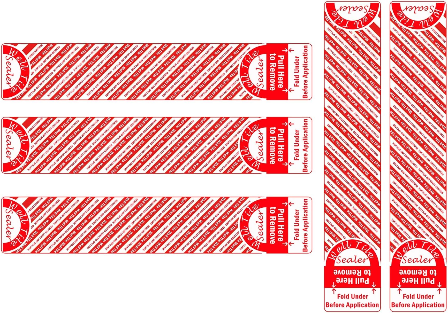 Amazon.com : Reduces Liquid Leaks and Spills Stickers 1 1/4 x 6 Inch ...
