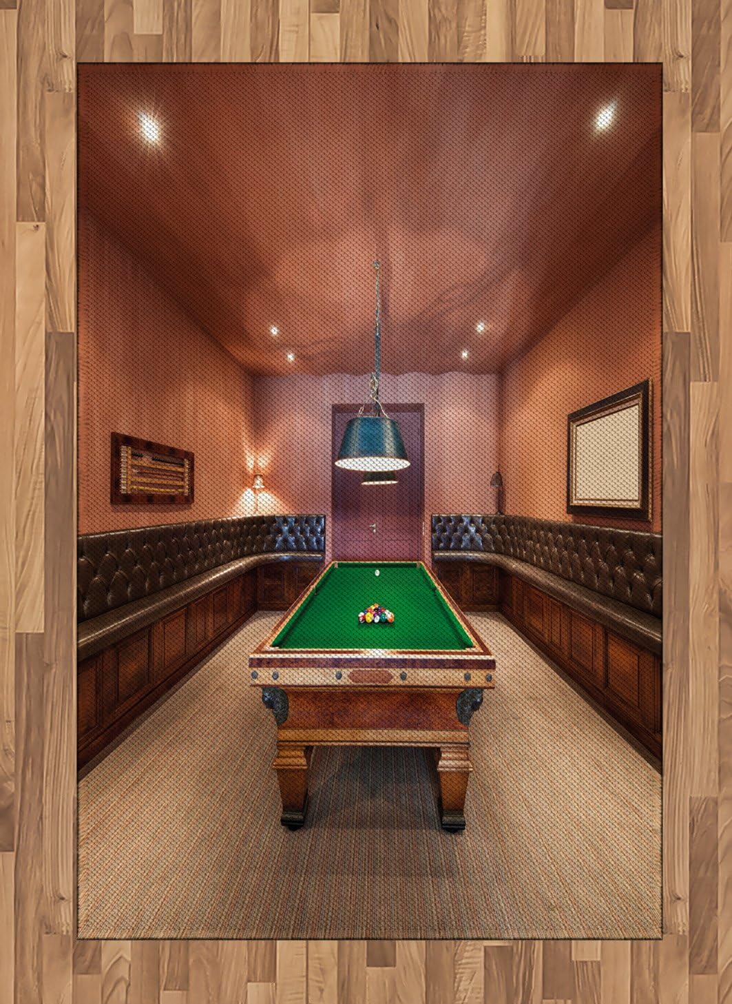 Amazon.com: Ambesonne Modern Area Rug, Entertainment Room in Mansion ...