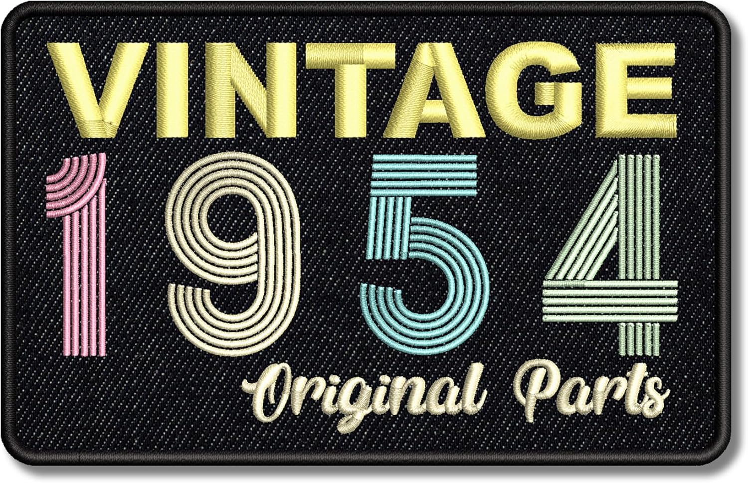 Amazon.com: Vintage 1954 Iron on Patch Personalized Embroidered Patches ...