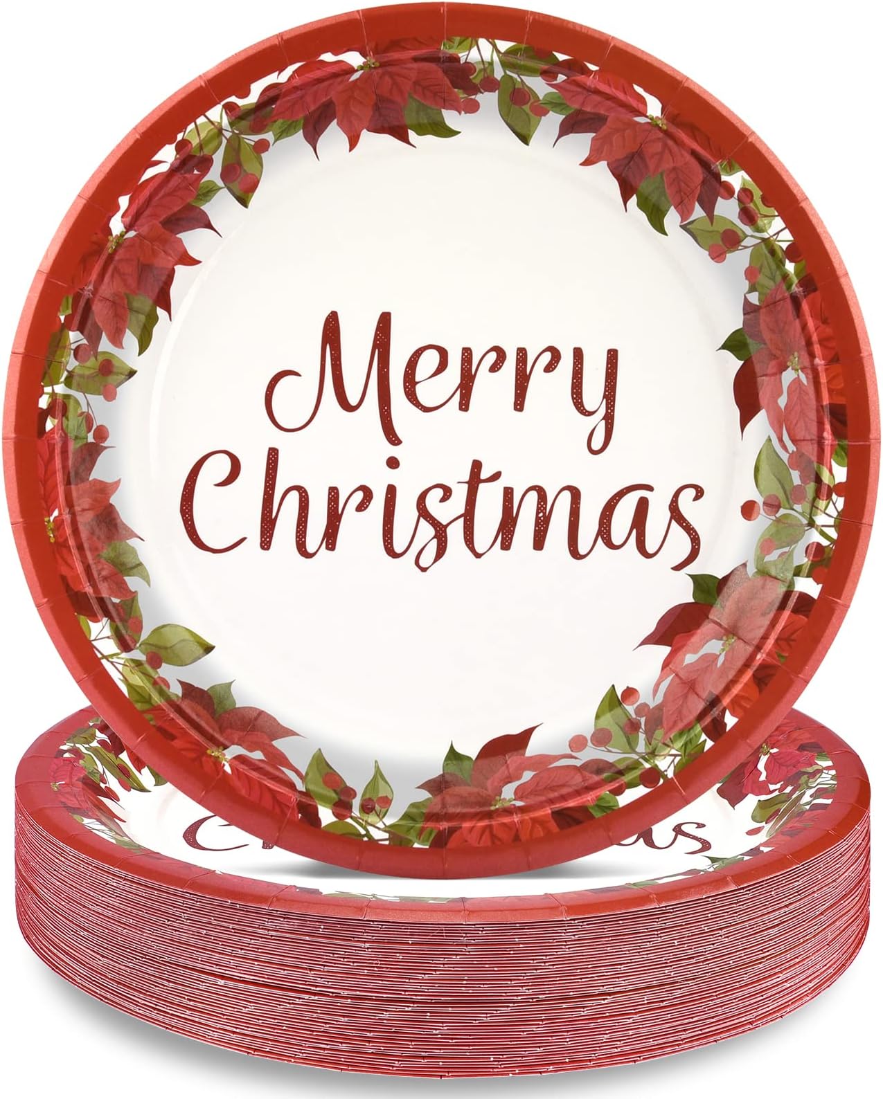 Amazon.com: EPHYO 50PCS Christmas Paper Plates Disposable Party Plates ...