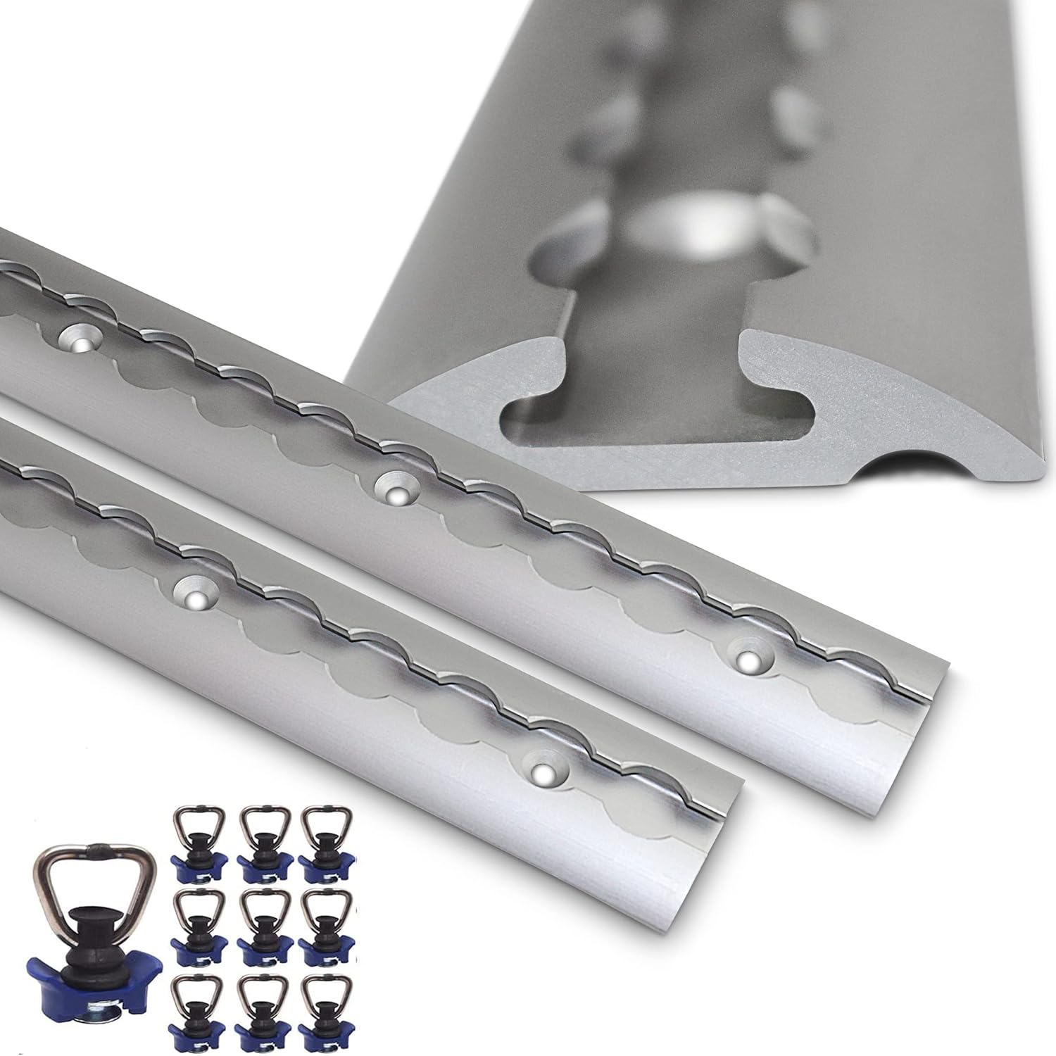 NTG 2 x 2 m Aluminium Airline Rail, Lashing Rail, Round, Semicircular ...