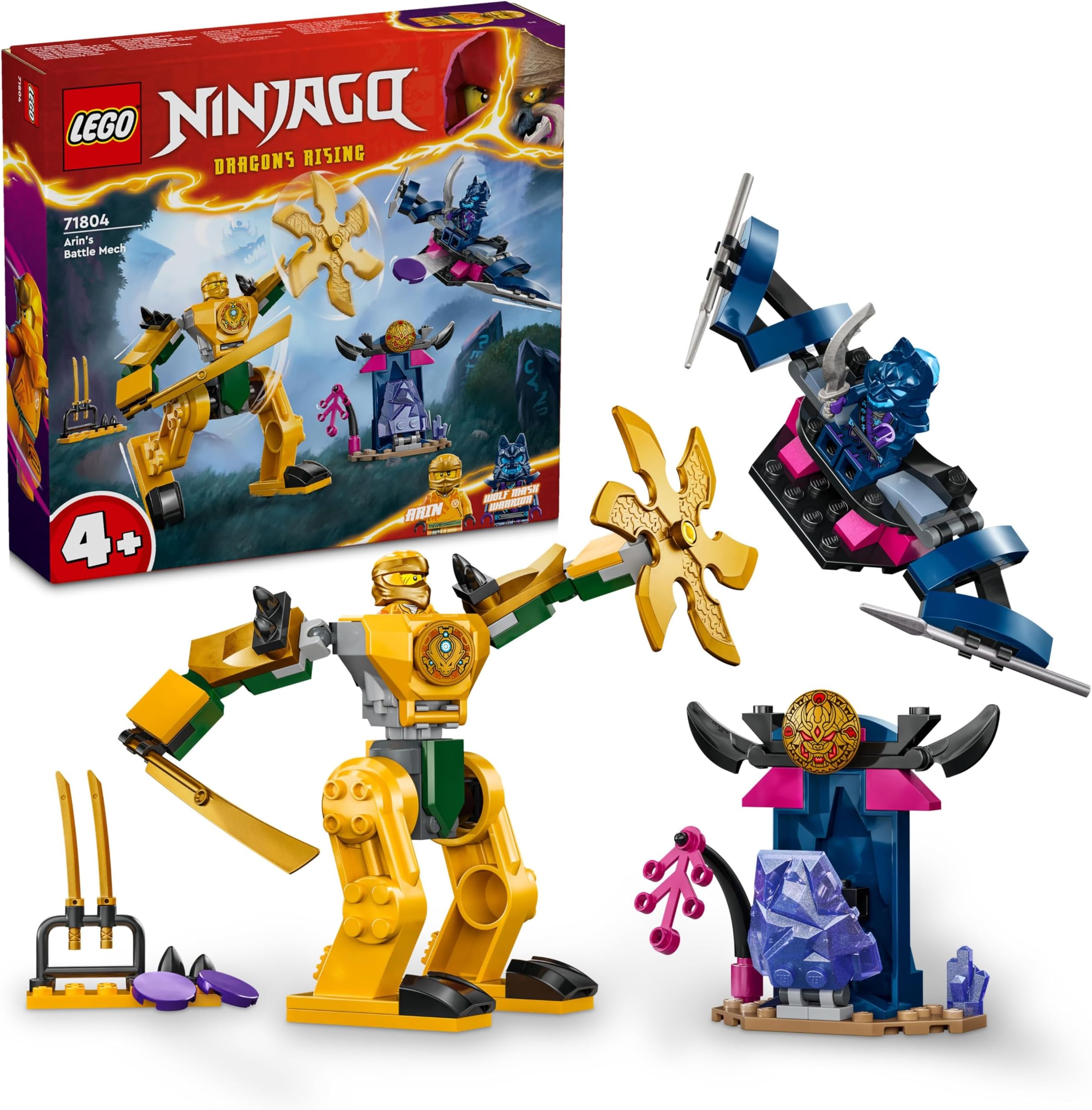 LEGO NINJAGO Cole’s Elemental Earth Mech Action Figure Toy 71806 ...
