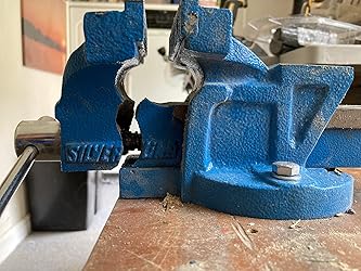 Silverline Workshop Vice 100mm (4") Jaw Capacity 100mm / 4.5kg (633792), Blue : Amazon.co.uk ...
