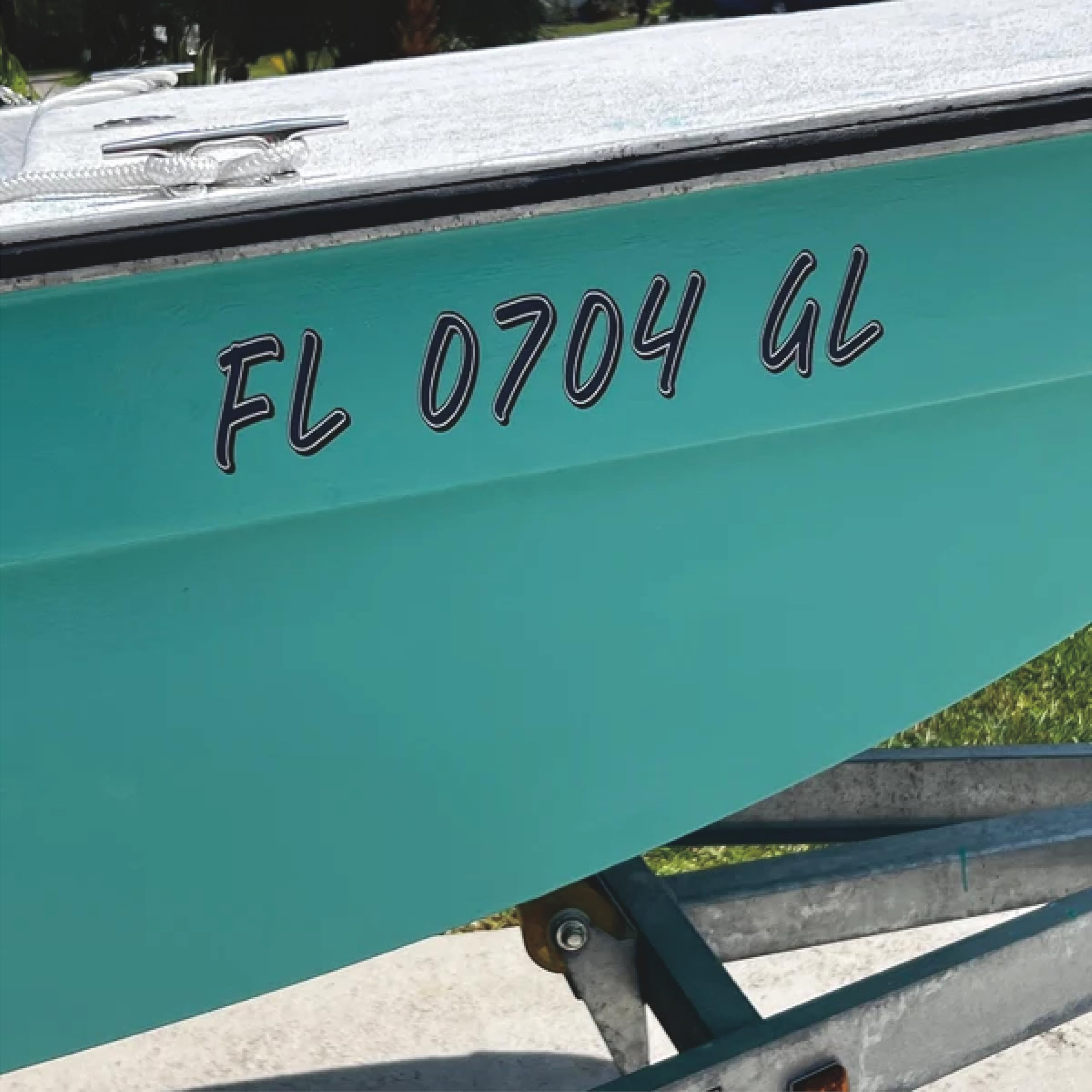 Boat Registration Numbers MxNumbers- Custom & Letters Vinyl Decals (Set ...