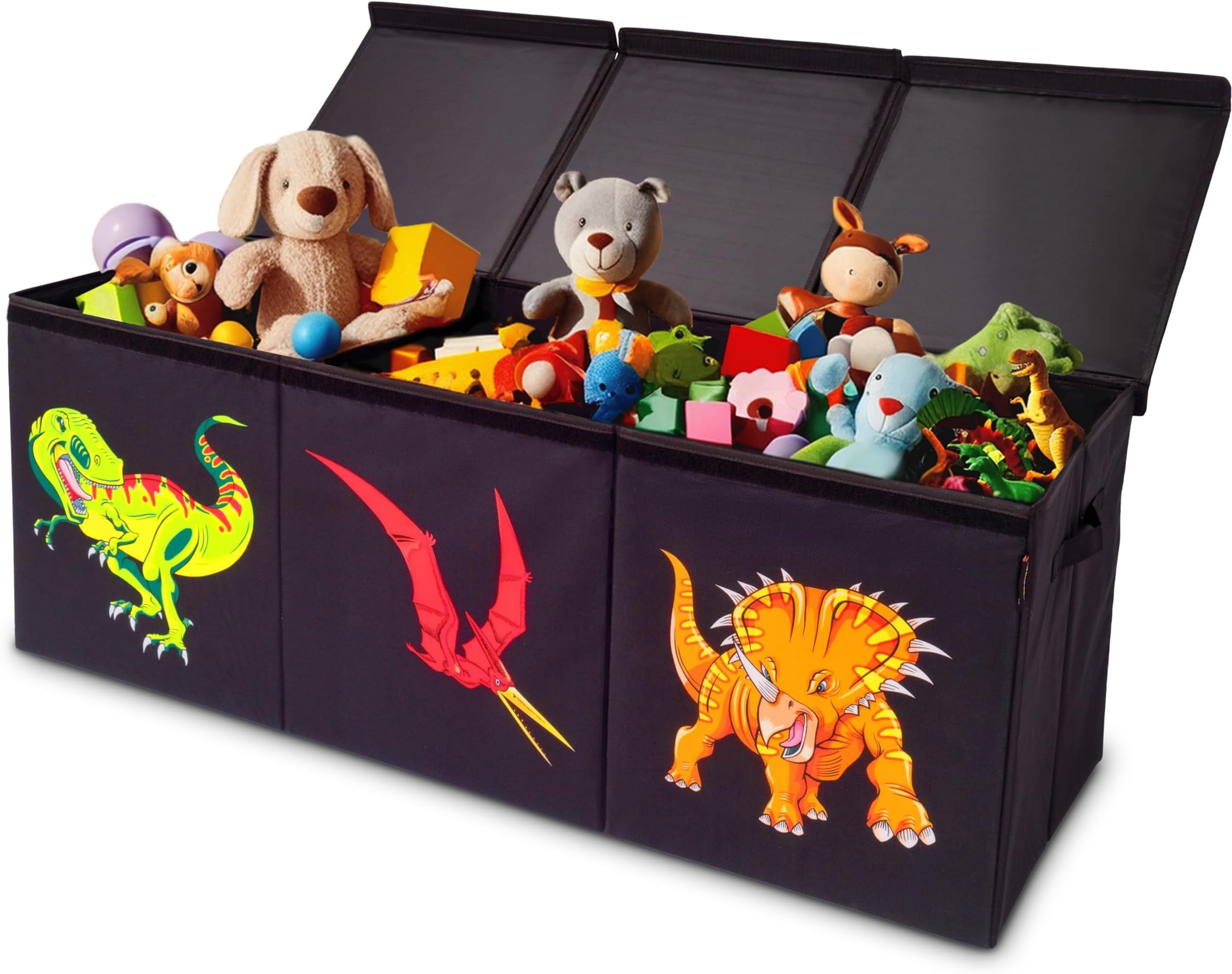 Amazon.com: Korgi Co Large Toy Storage Bin with Double Lid and Handles ...