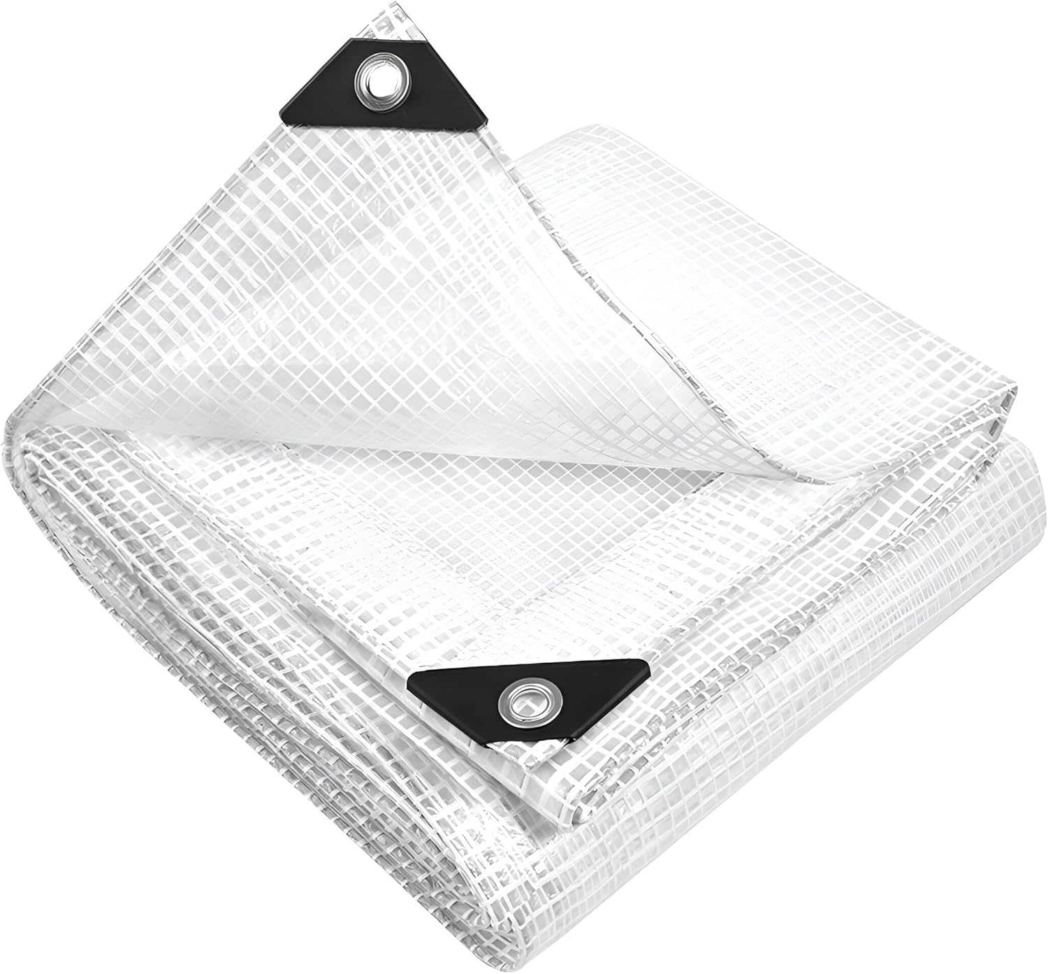 10m x 12m Clear Leno Tarpaulin - Heavy-Duty Waterproof 100 GSM ...