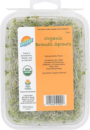 Amazon.com: FULLEI Organic Broccoli Sprouts, 3 OZ : Grocery & Gourmet Food