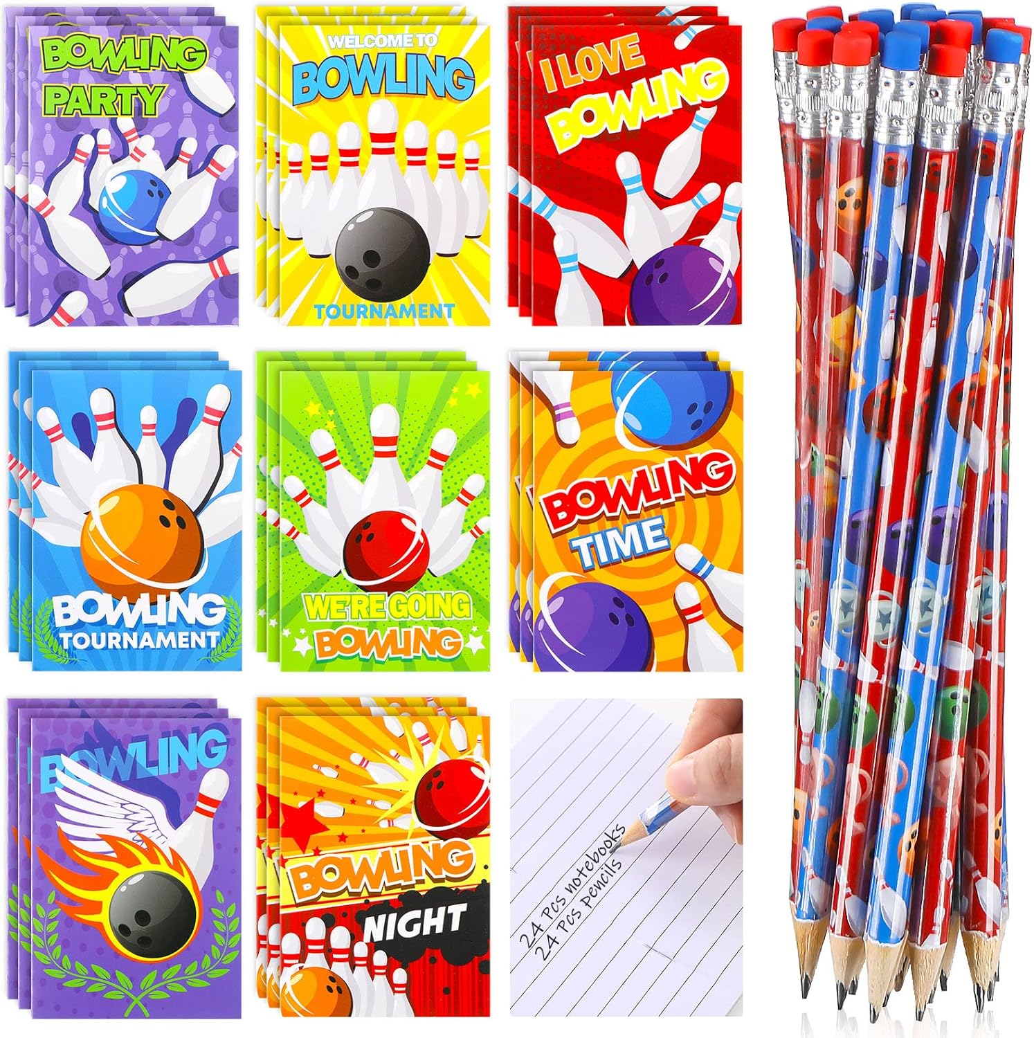 Amazon.com : Kisston 48 Pcs Bowling Party Favors Include 24 Mini ...