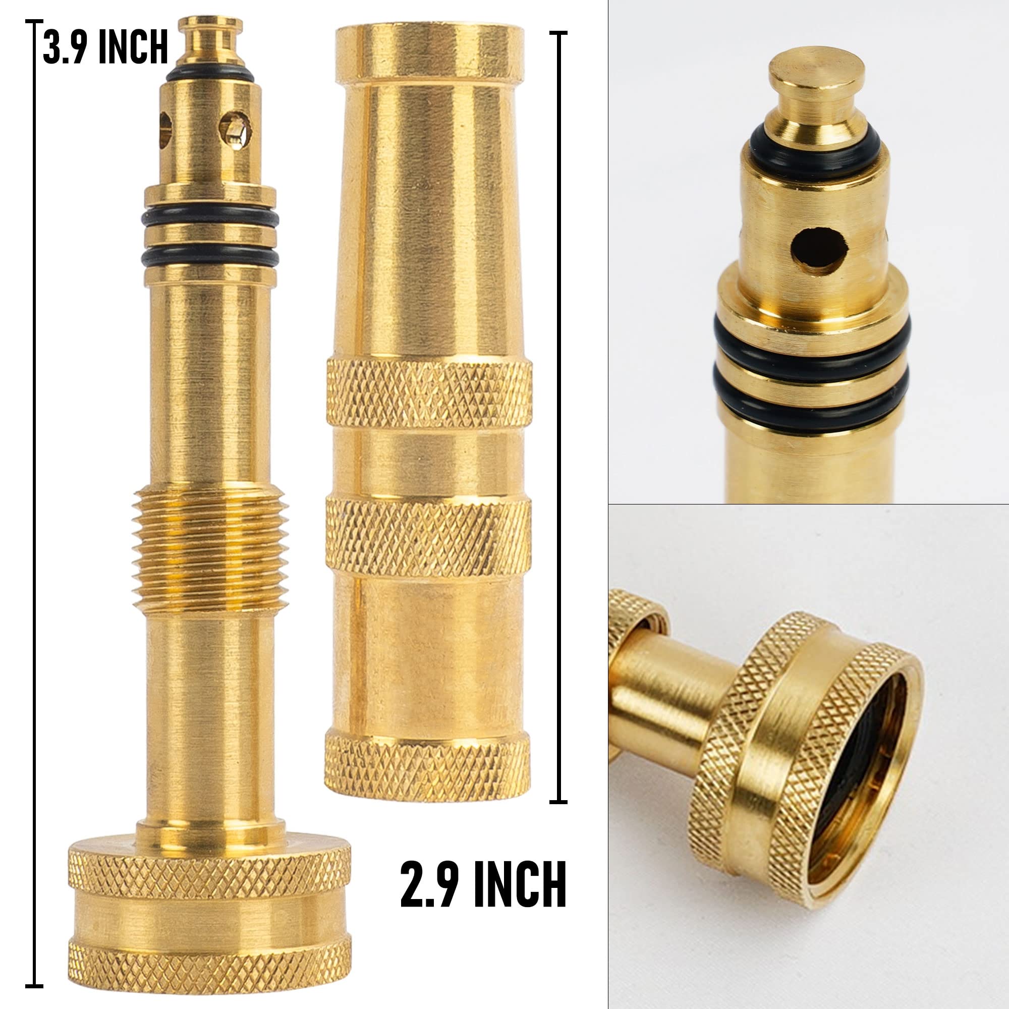 Snapklik.com : Hourleey Adjustable Twist Hose Nozzle, 4 Heavy-Duty ...