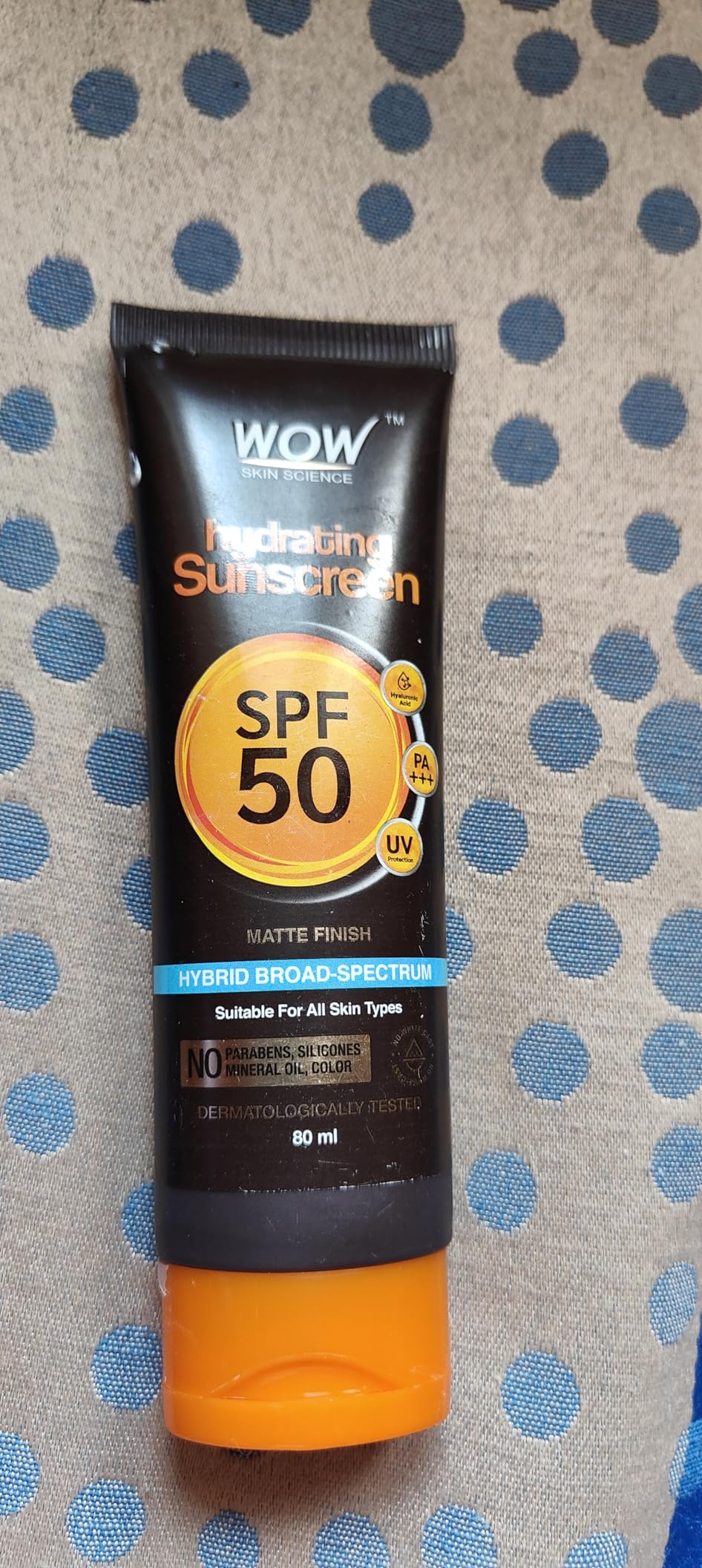 WOW Skin Science Hydrating Sunscreen SPF50 PA+++ with Hyaluronic Acid ...