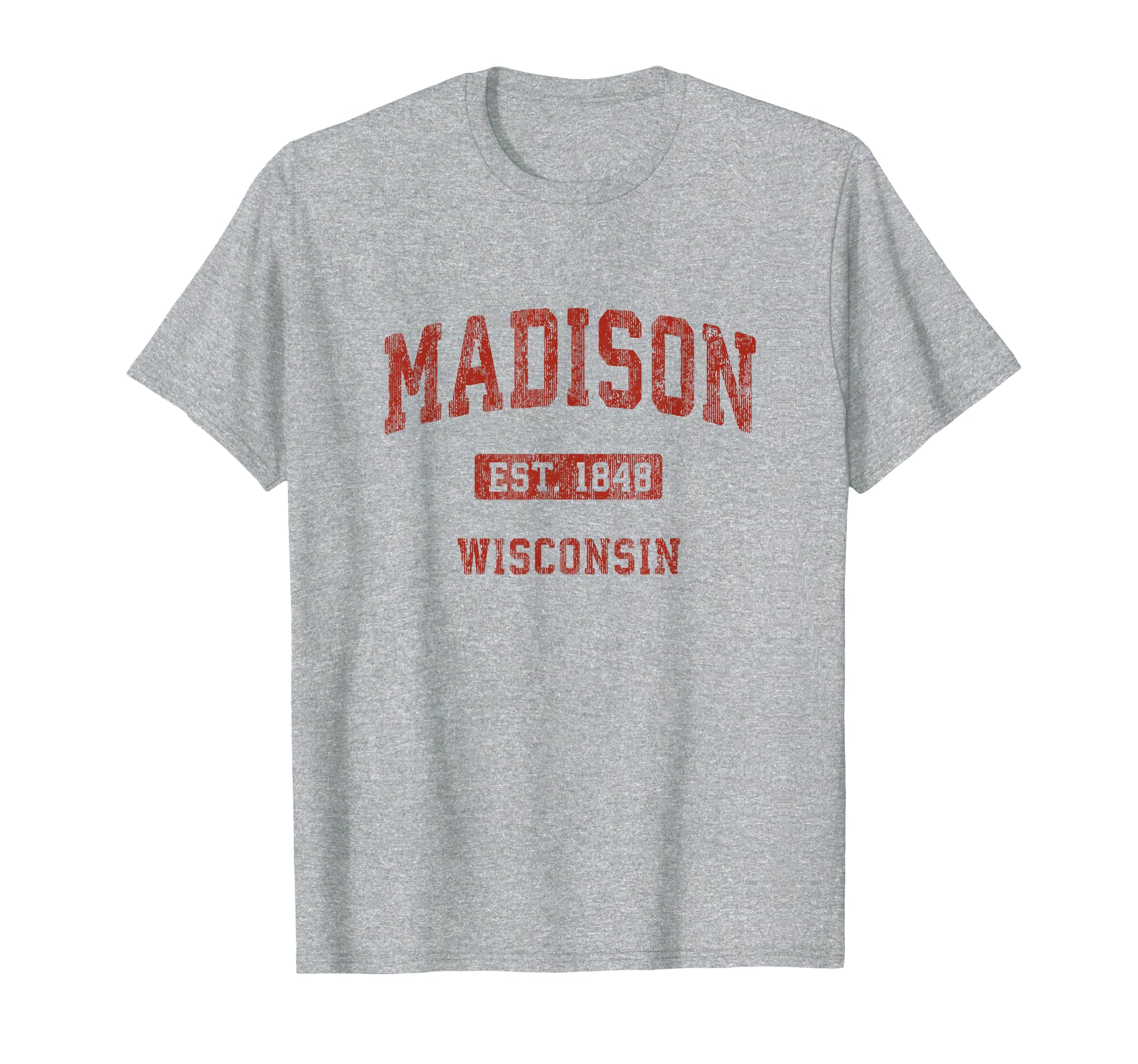 Amazon.com: Madison Wisconsin WI Vintage Athletic Sports Design T-Shirt ...
