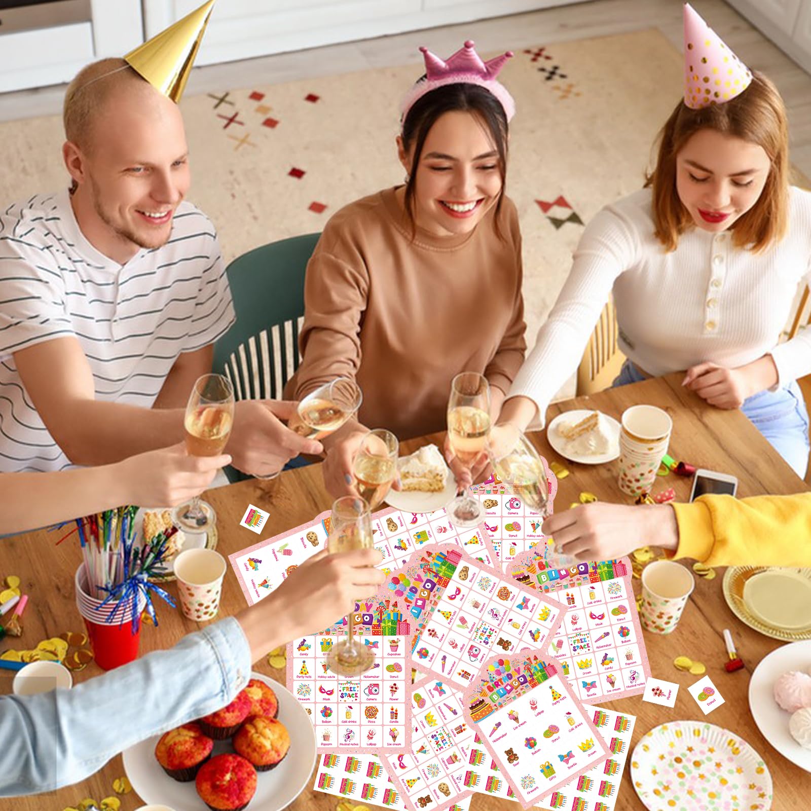 Snapklik.com : Birthday Bingo Game Cards, 24 Players Birthday Bingo ...