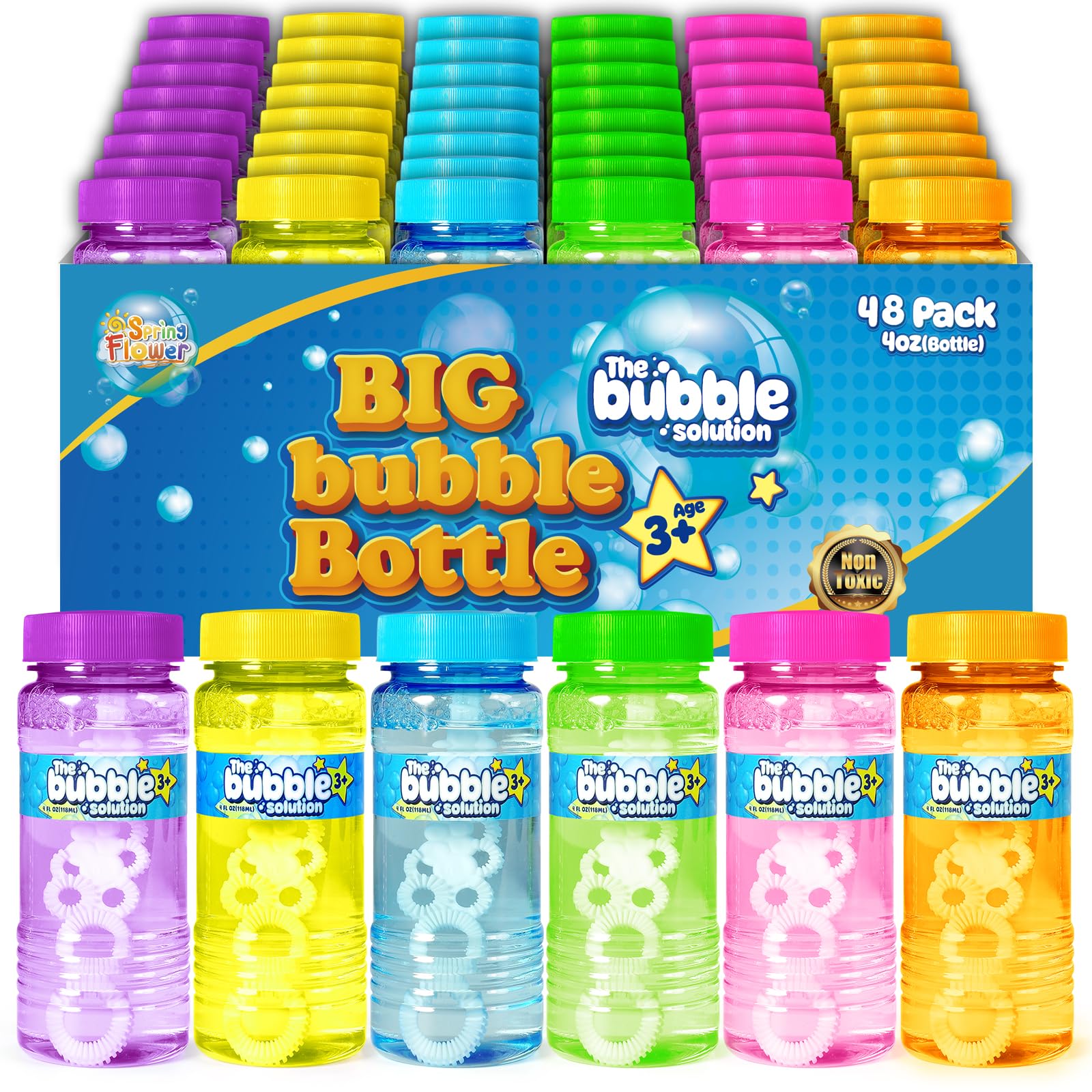 Amazon.com: 48 Pcs Bubble Bottles with Wand,Bubbles Party Favors for ...