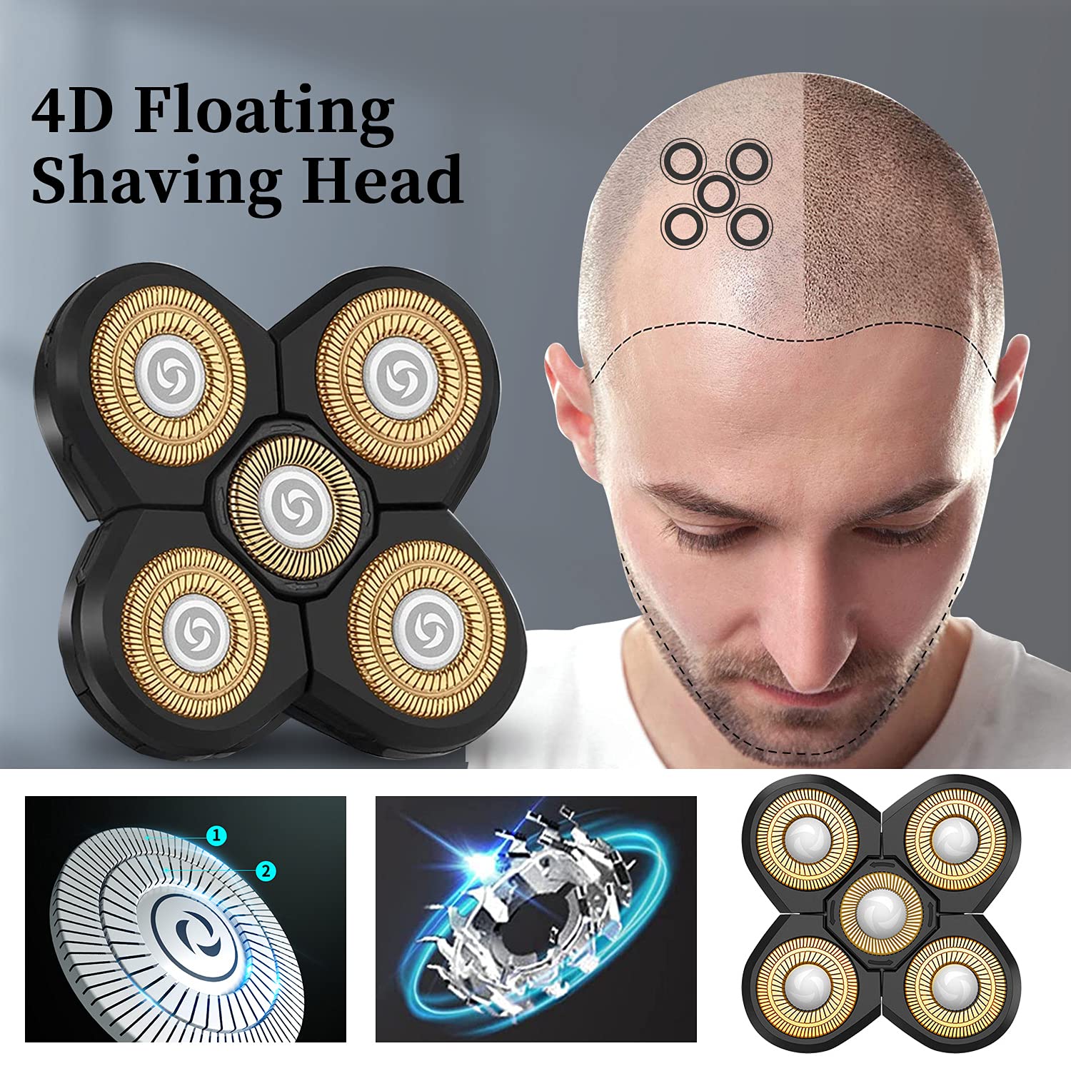Snapklik.com : Roziapro Replacement Shaver Head Blade Cutters 5D ...