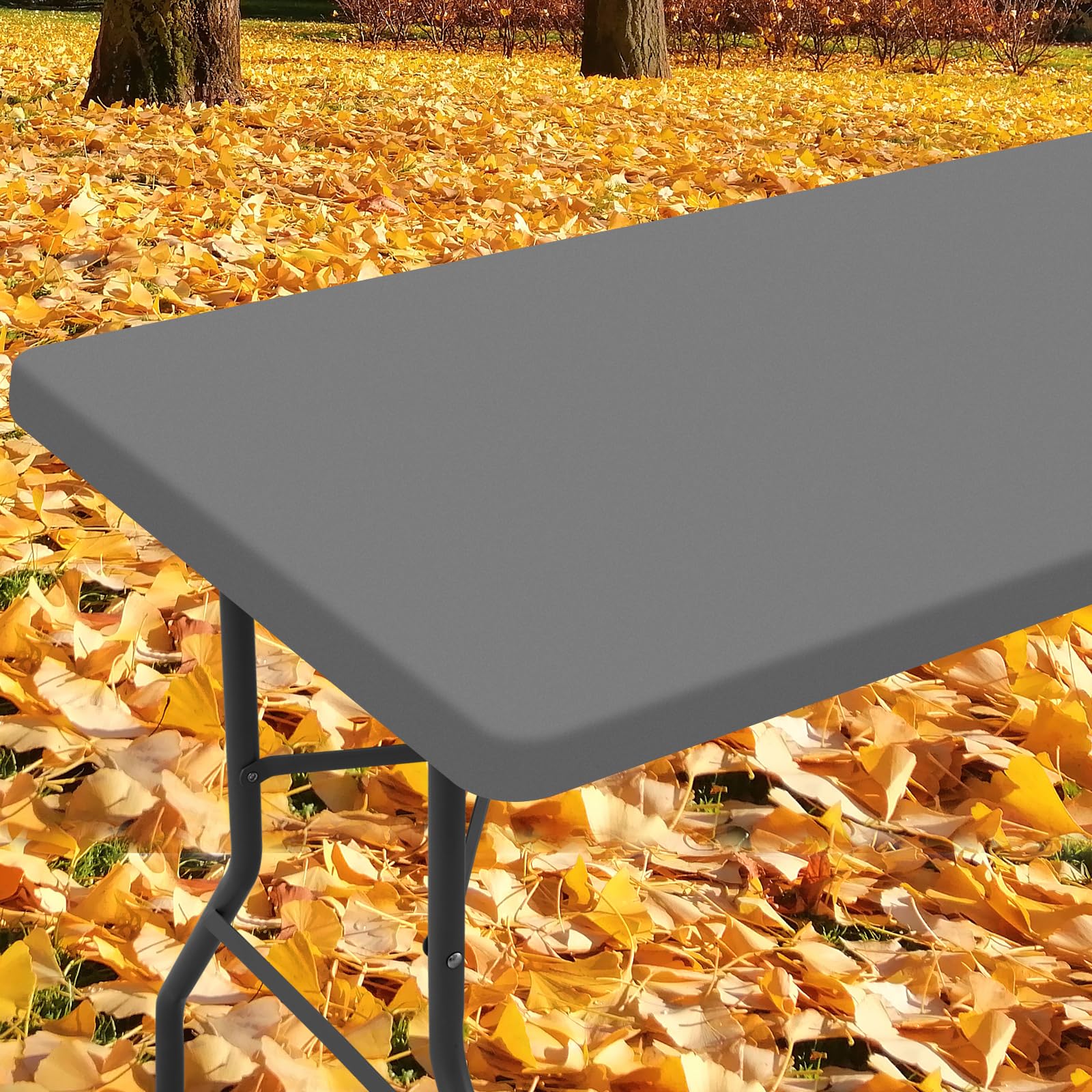 Amazon.com: Smiry Rectangle Picnic Table Cloth, Waterproof Elastic ...