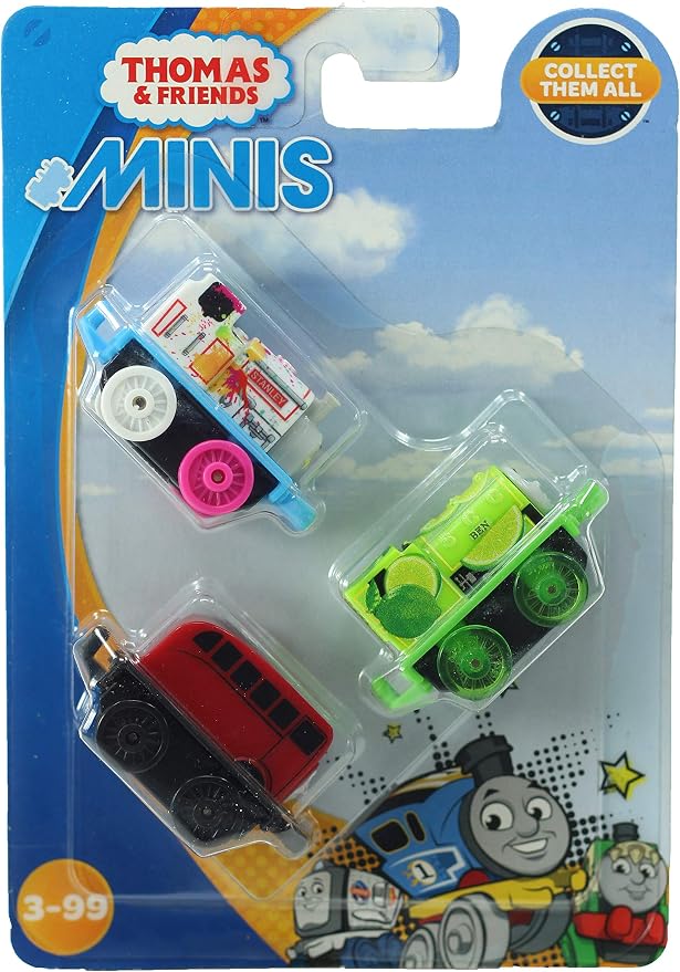 Thomas & Friends Minis 3 Pack - Lime Ben, Neon Splatter Stanley ...