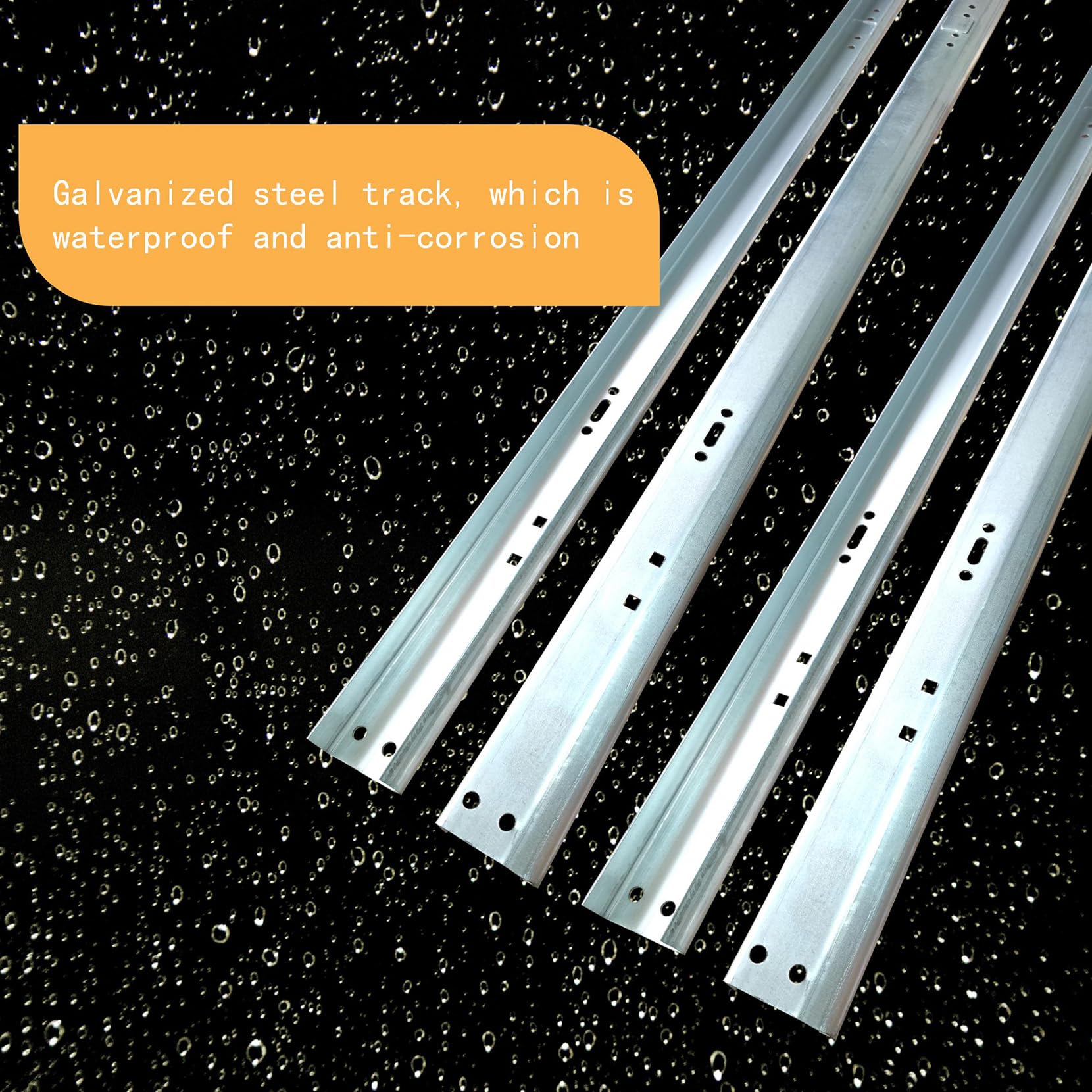 Snapklik.com : 4Pcs Garage Door Vertical Track Replacement, Galvanized ...
