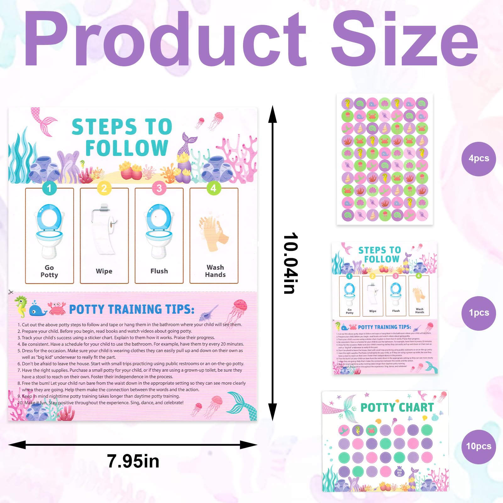 Snapklik.com : Threetols 10pcs Potty Training Stickers Chart