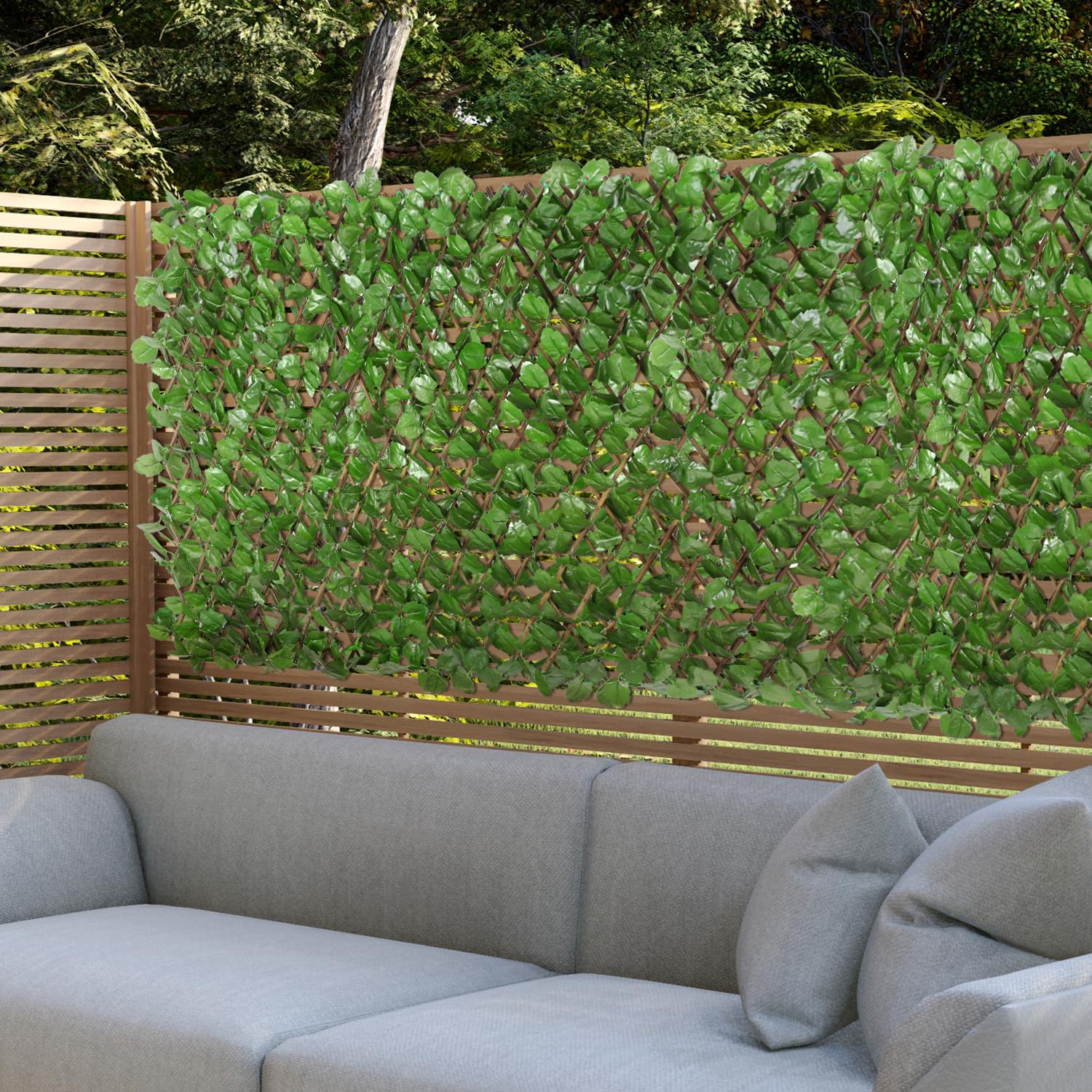 Snapklik.com : Patio Artificial Ivy Privacy Screen Fence Expandable 1Pc ...
