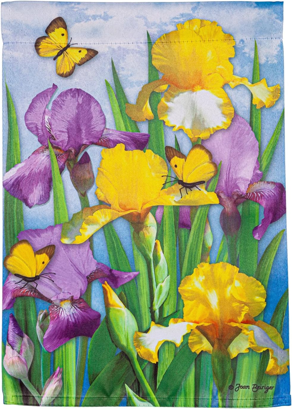 Amazon.com : Evergreen Flag Irises in Spring Suede Garden Flag 12x18 ...