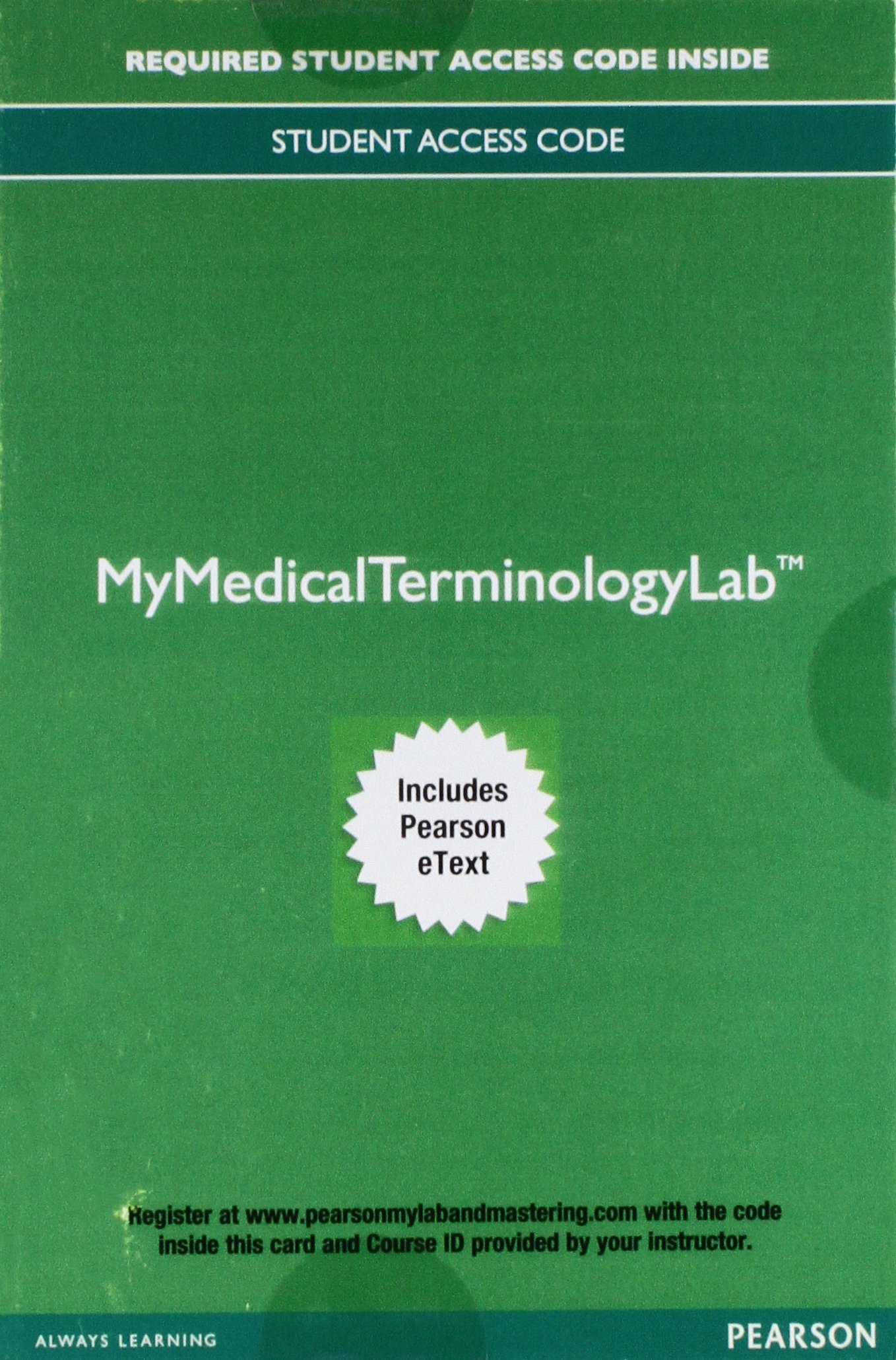 Mylab Medical Terminology with Pearson Etext - Access Card - For ...