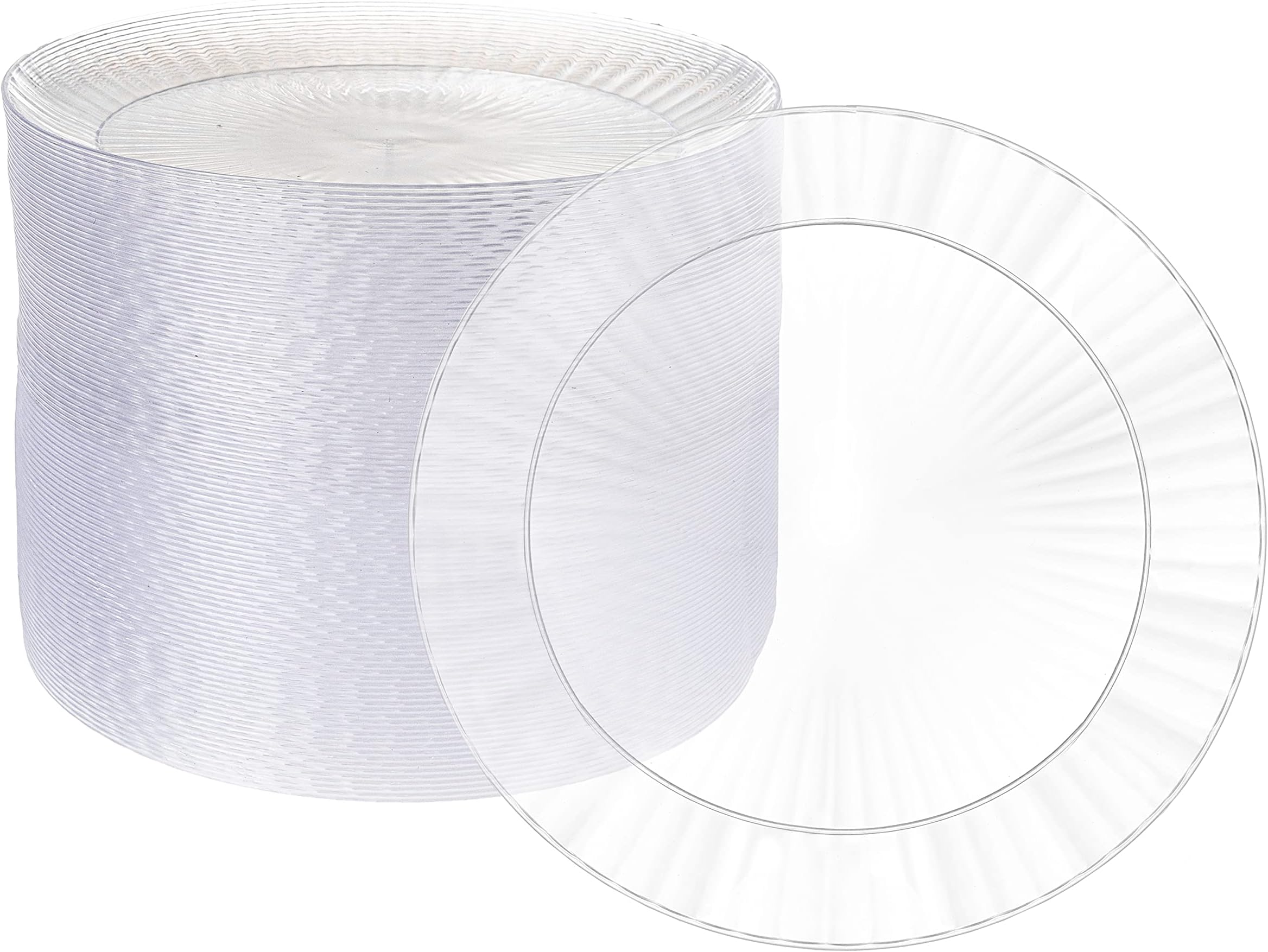 Amazon.com: ACHED Clear Plastic Mini Wavy Square Plates - 5 Sets (12-ct ...