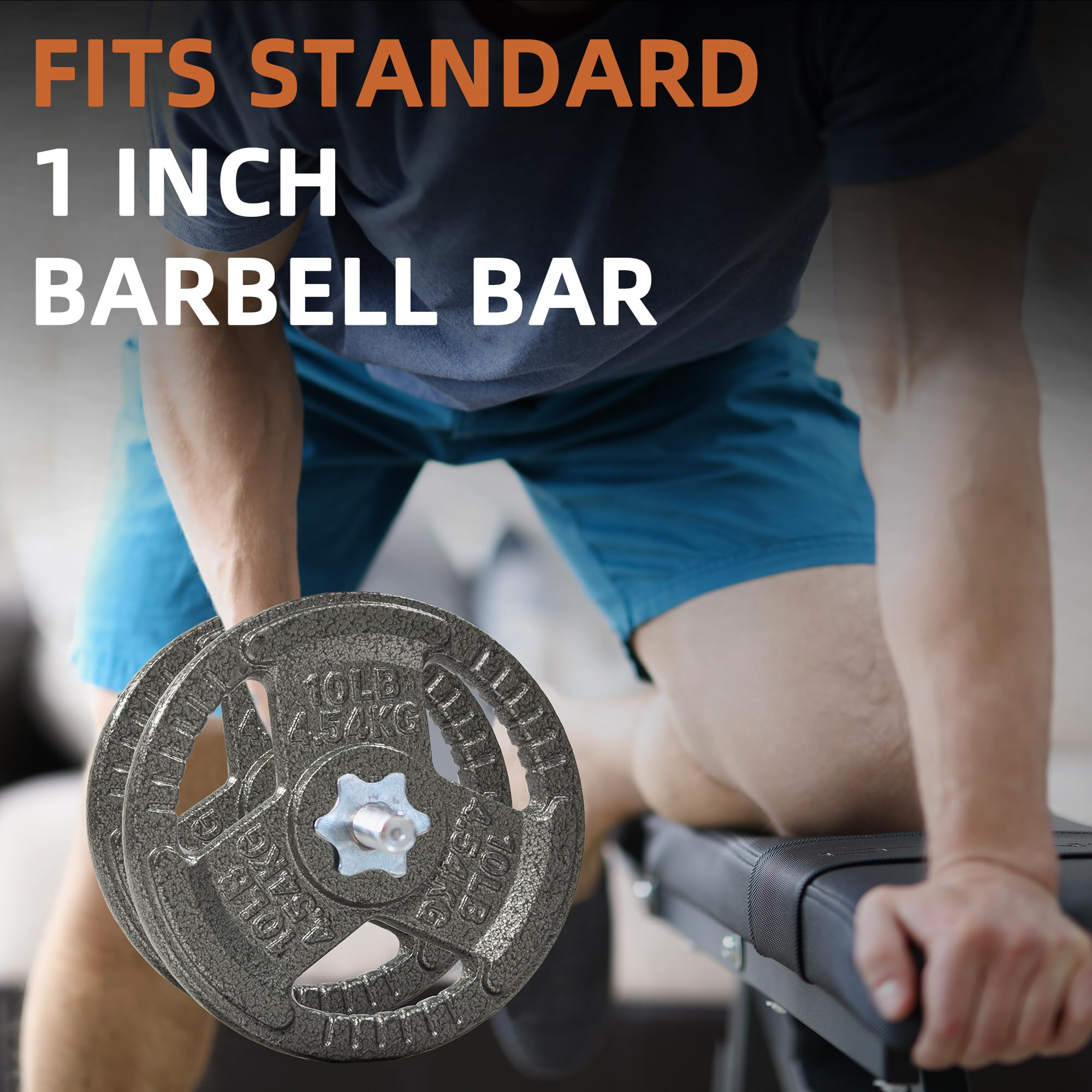 Snapklik.com : Fitvids Cast Iron 1-Inch Standard Weight Plate For ...