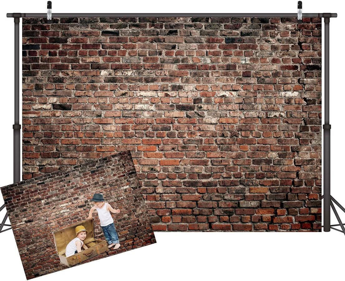 LYWYGG 7x5FT Brown Brick Wall Photography Backgrounds Family Party ...