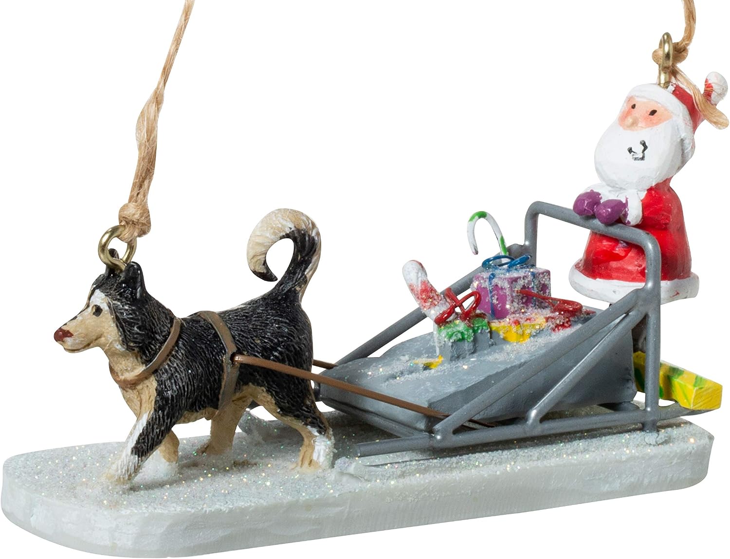 Amazon.com: Cape Shore Dog Sledding Santa Claus Resin Christmas Holiday ...