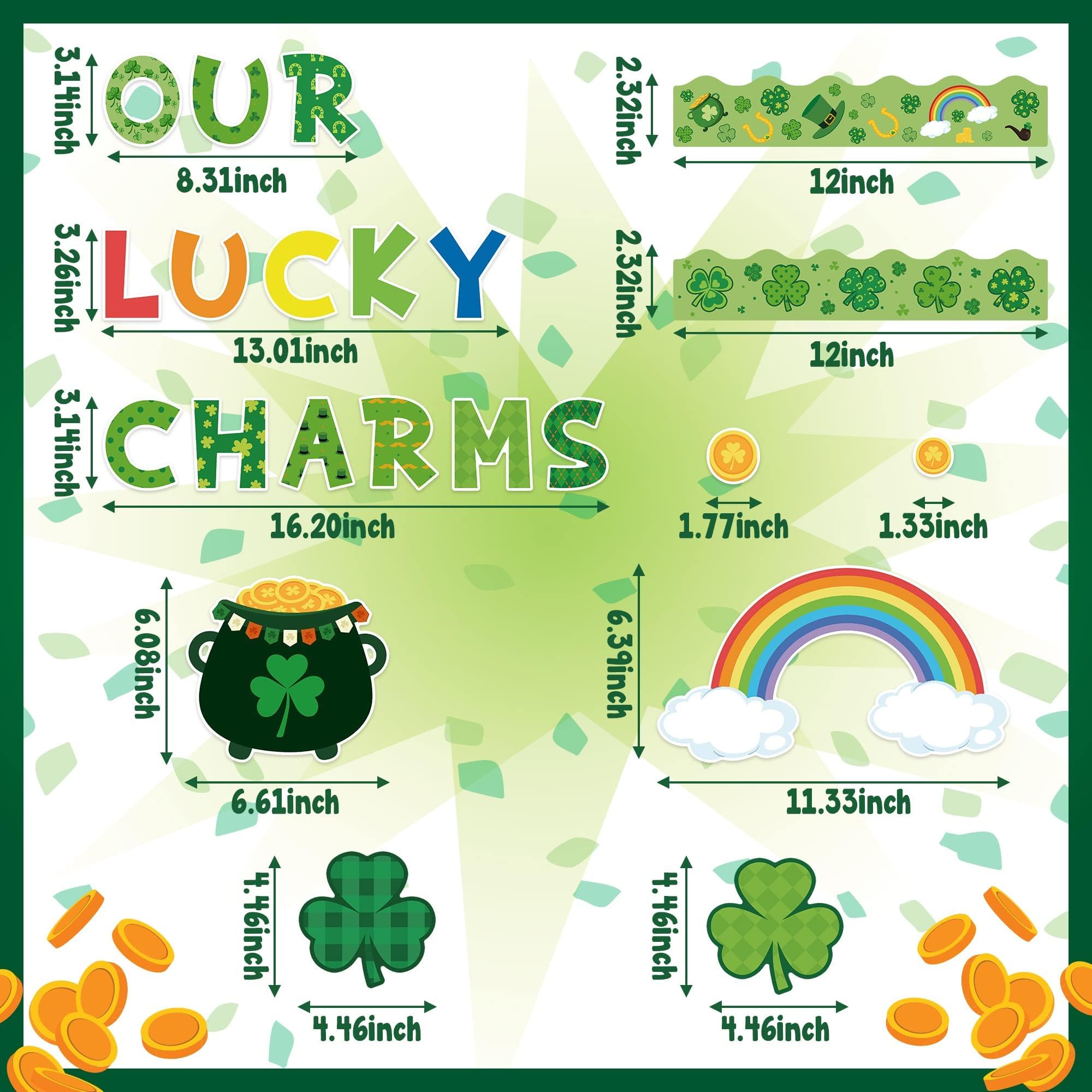 Snapklik.com : St Patricks Day Shamrock Bulletin Board Cutouts - 121P ...