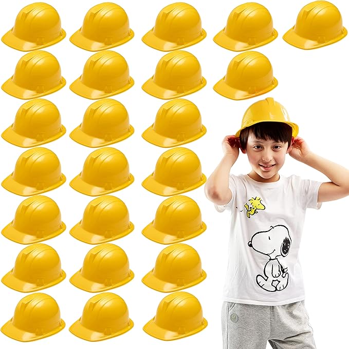 Amazon.com: JOYIN 24 Pcs Toy Construction Hard Hats, Soft Plastic ...