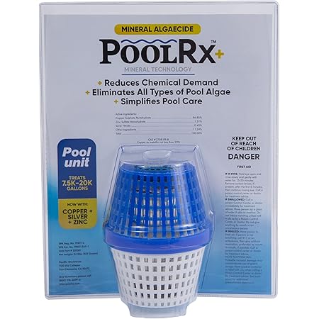 Amazon.com : Pool RX 101001 6 Month Algaecide Blue Treats 7.5k-20k ...