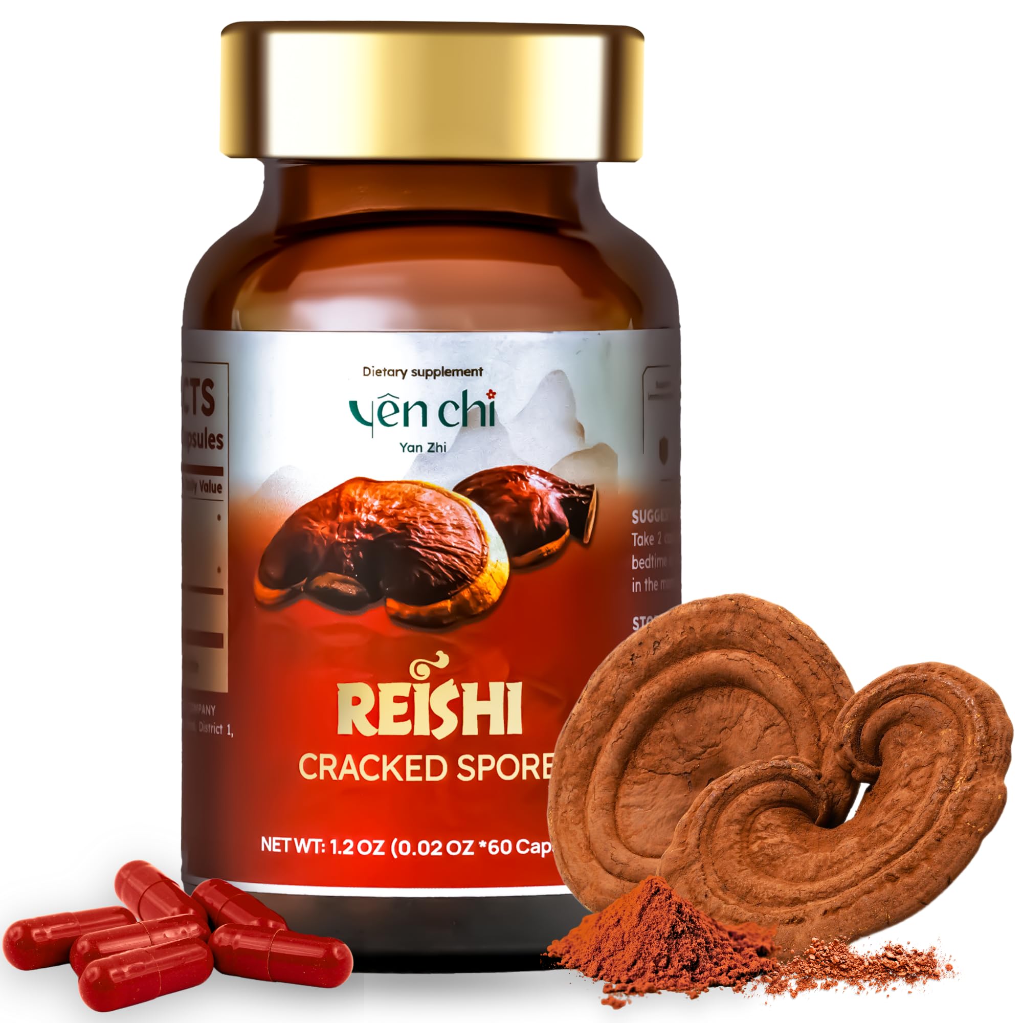Amazon.com: Pure Reishi Mushroom Capsules Cracked Spore - 60 Premium ...