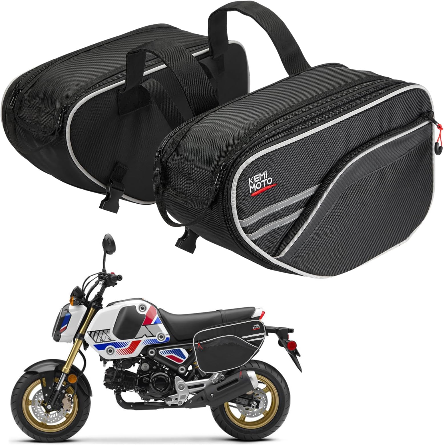 Amazon.com: AFISHTOUR Waterproof Motorcycle Saddlebags - 50L Motorcycle ...