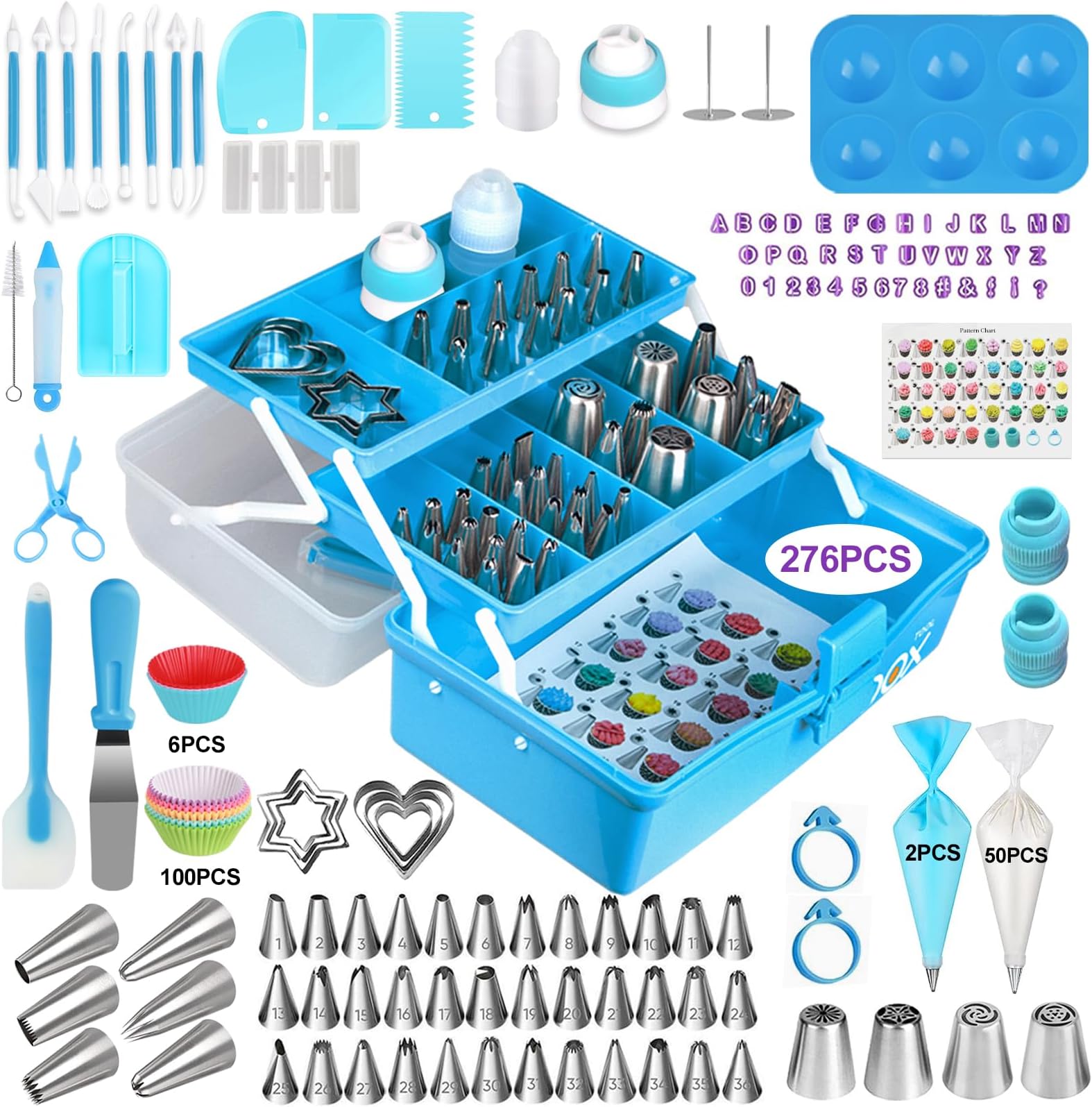 Amazon.com: Cake Decorating Supplies Tools Kit: 358pcs Baking ...