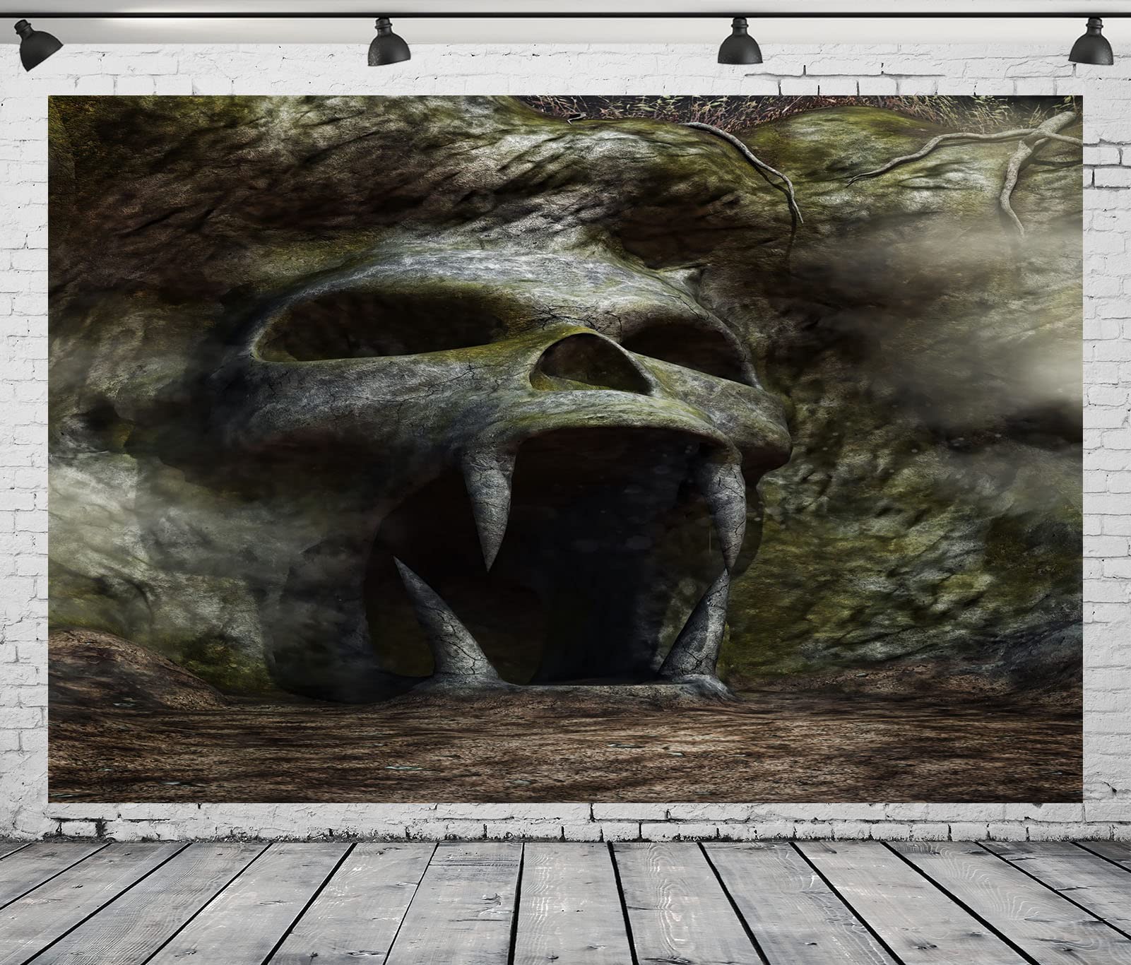 Fondo De Calavera De Terror Para Calavera Humana Halloween Sobre Una