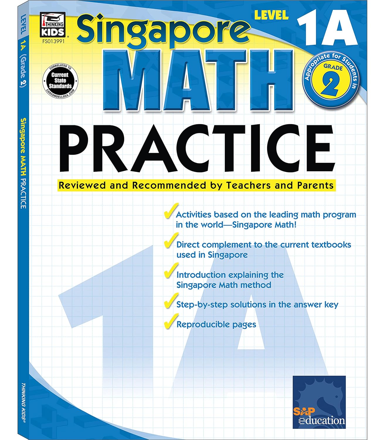Amazon.com: Singapore Math Practice Workbook—Level 1A, Grade 2 Math ...
