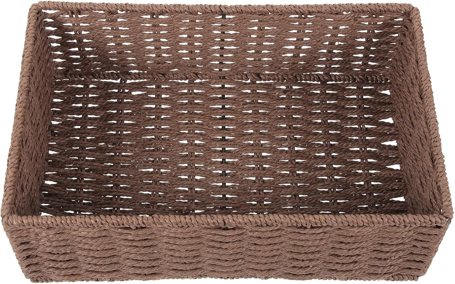Amazon.com - LIFKOME Paper Rope Basket Handwoven Basket Rattan Storage ...