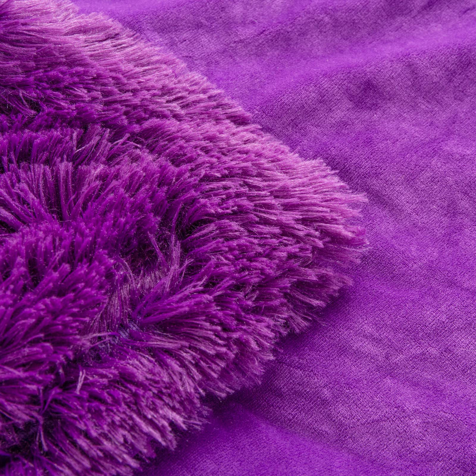 YUSOKI Purple Faux Fur Throw Blanket,2 Layers,50" x 60" Cozy Plush ...