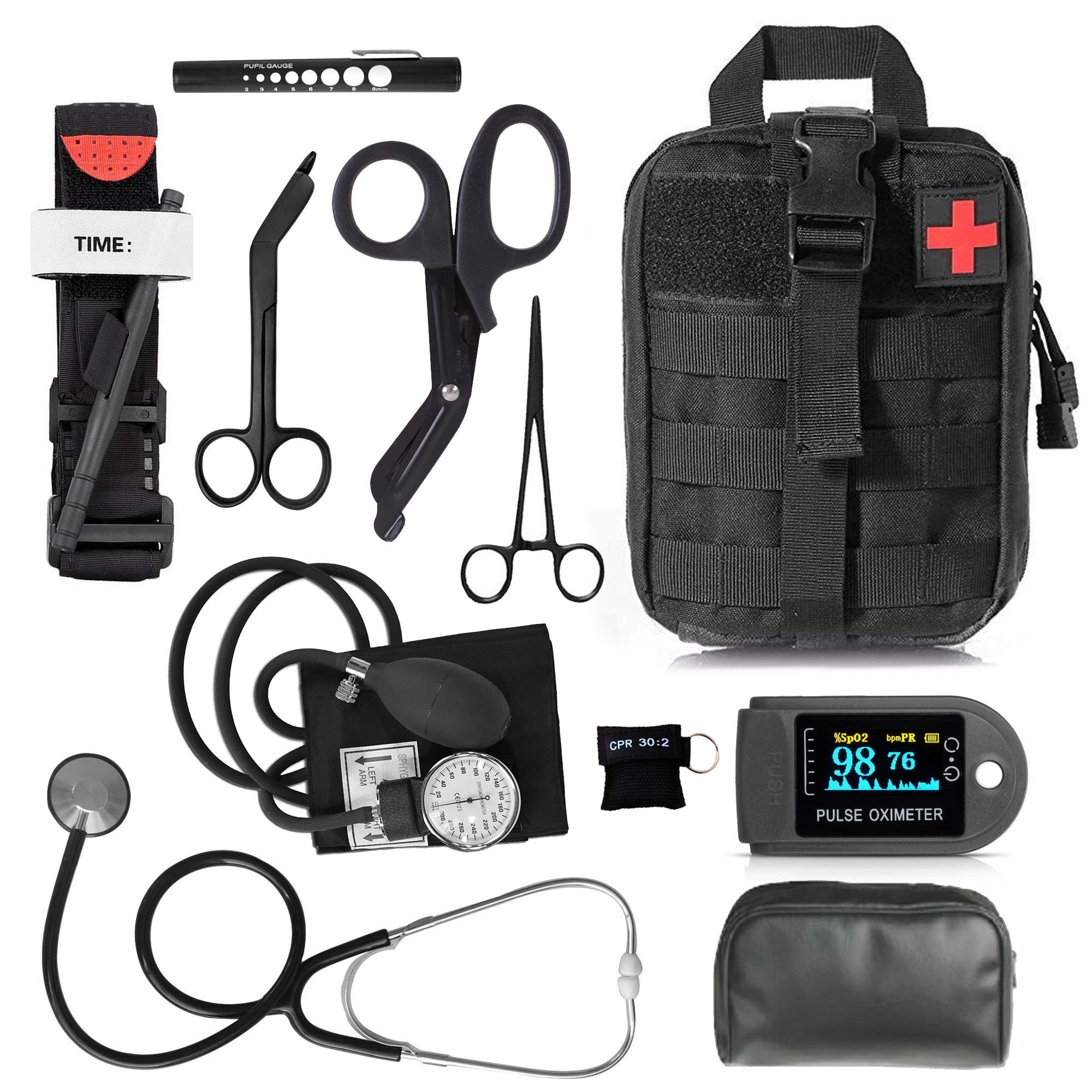 Buy ASA Techmed Black First Responder Triage Kit Molle Style EMT ...