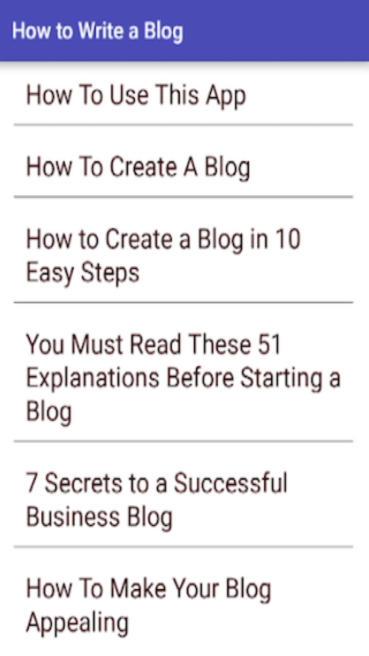 How to Write a Blog - App on Amazon Appstore