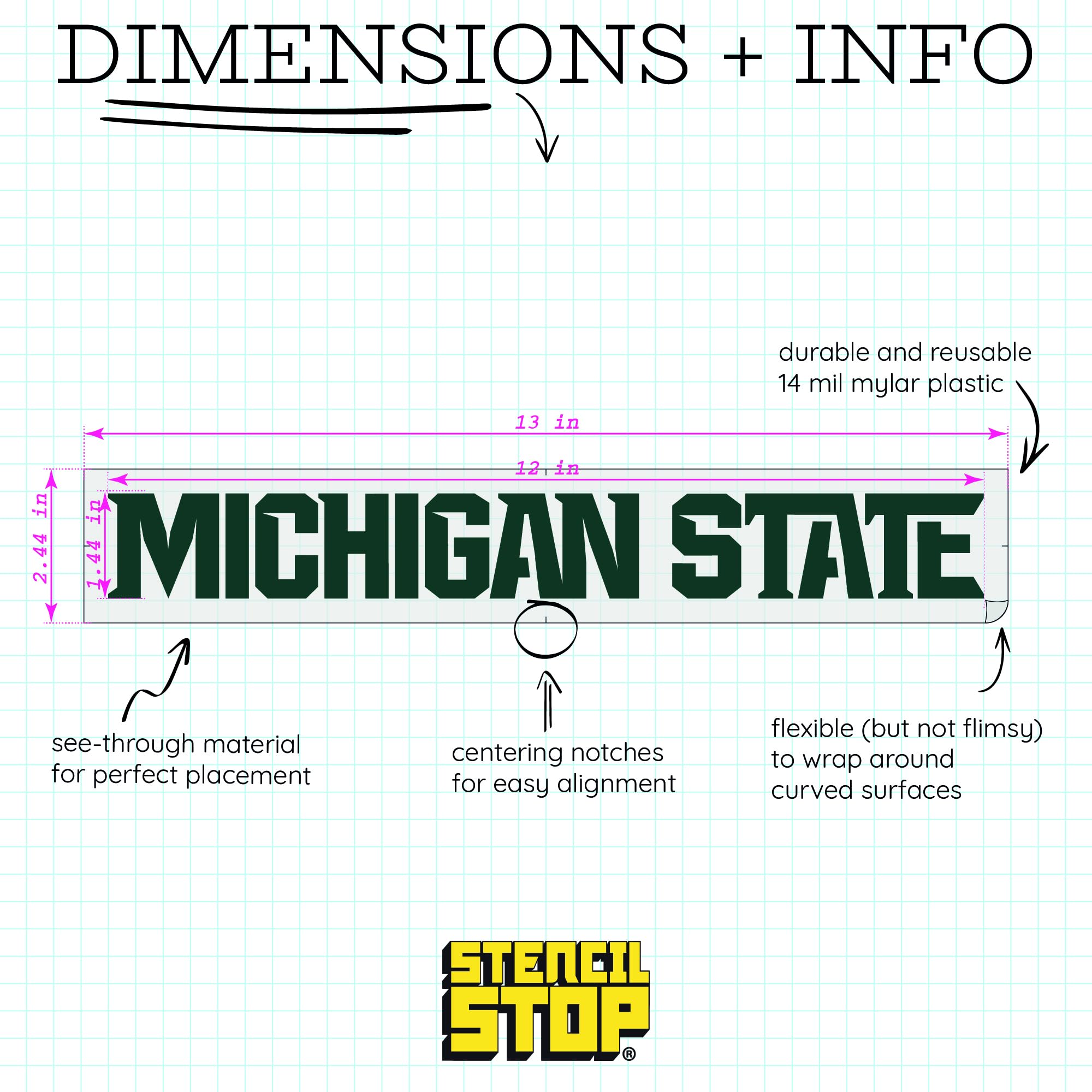 Michigan State Stickers Michigan State Spartans Logo Stencil | Images ...