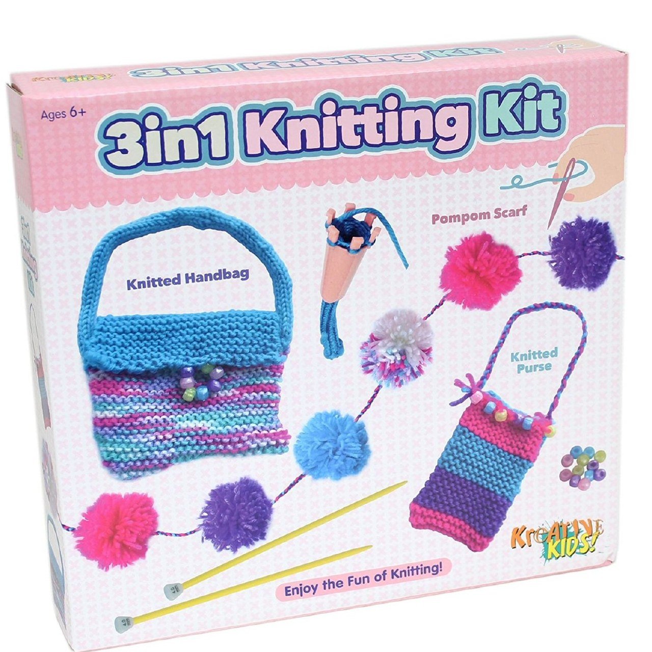 Buy Carousel Toys Kreative Kids 3 In 1 First Knitting Kit For Children ...