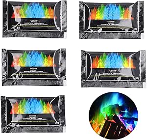 Amazon.com : Fire Color Changing Packets, Fire Pit, Campfires, Bonfire ...