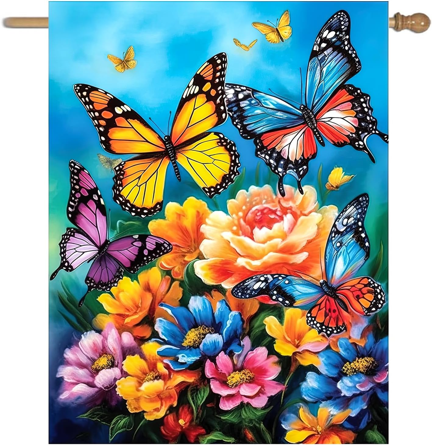 Amazon.com : Louise Maelys Spring Garden Flag 28x40 Double Sided ...