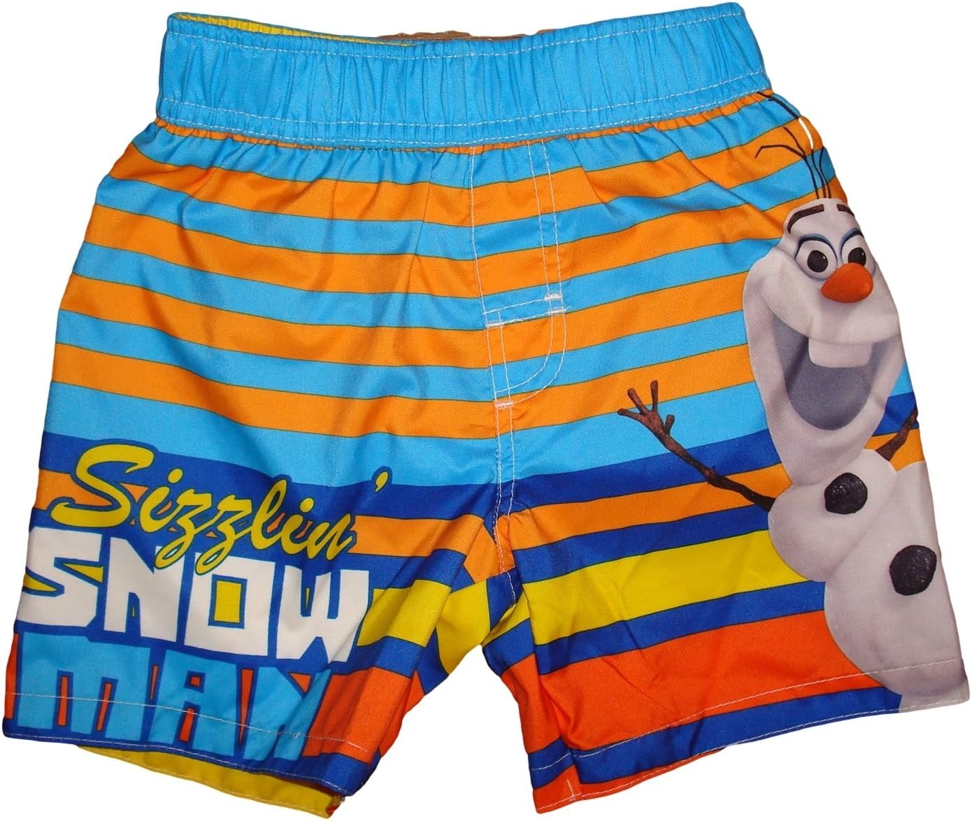 Amazon.com: Disney Frozen Boys Blue Olaf Snowman Swim Trunks Swimwear ...