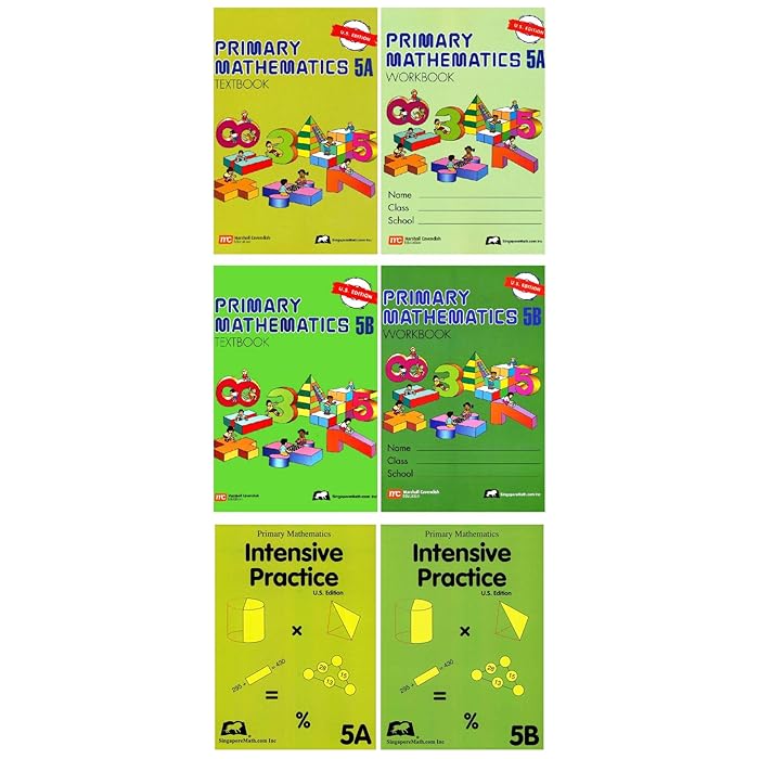 Buy Singapore Math Primary Mathematics Grade 5 Intensive SET 6 Books Textbooks 5A And 5B buy-singapore-math-primary-mathematics-grade-5-intensive-set-6-books-textbooks-5a-and-5b