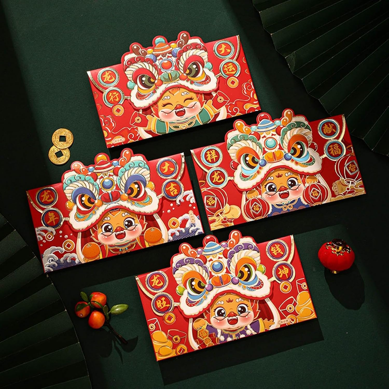 Amazon.com : 16PCS Red Envelopes Chinese New Year Dragon 2024, Chinese ...